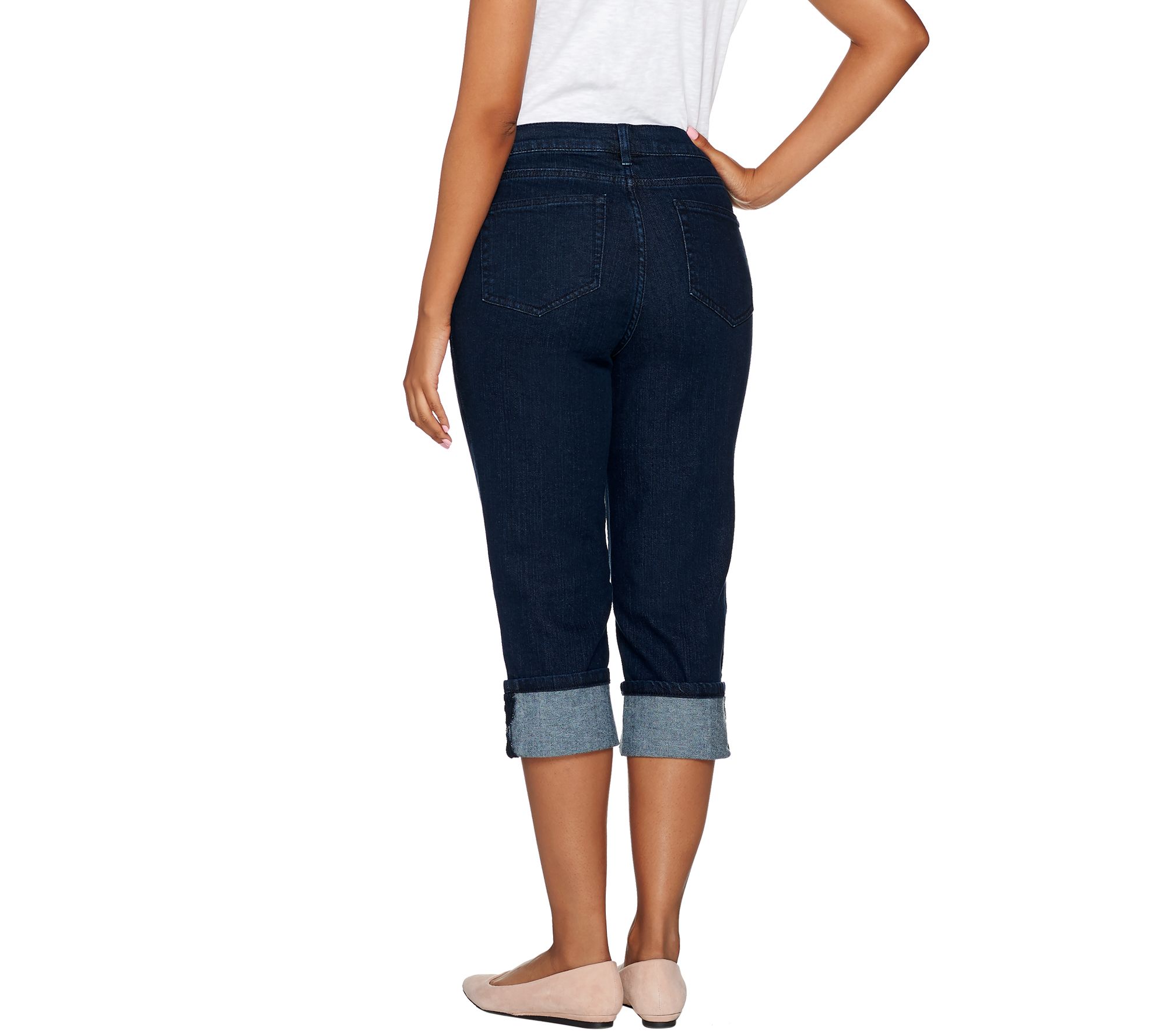 Denim & Co. "How Modern" Denim Convertible Capri - QVC.com