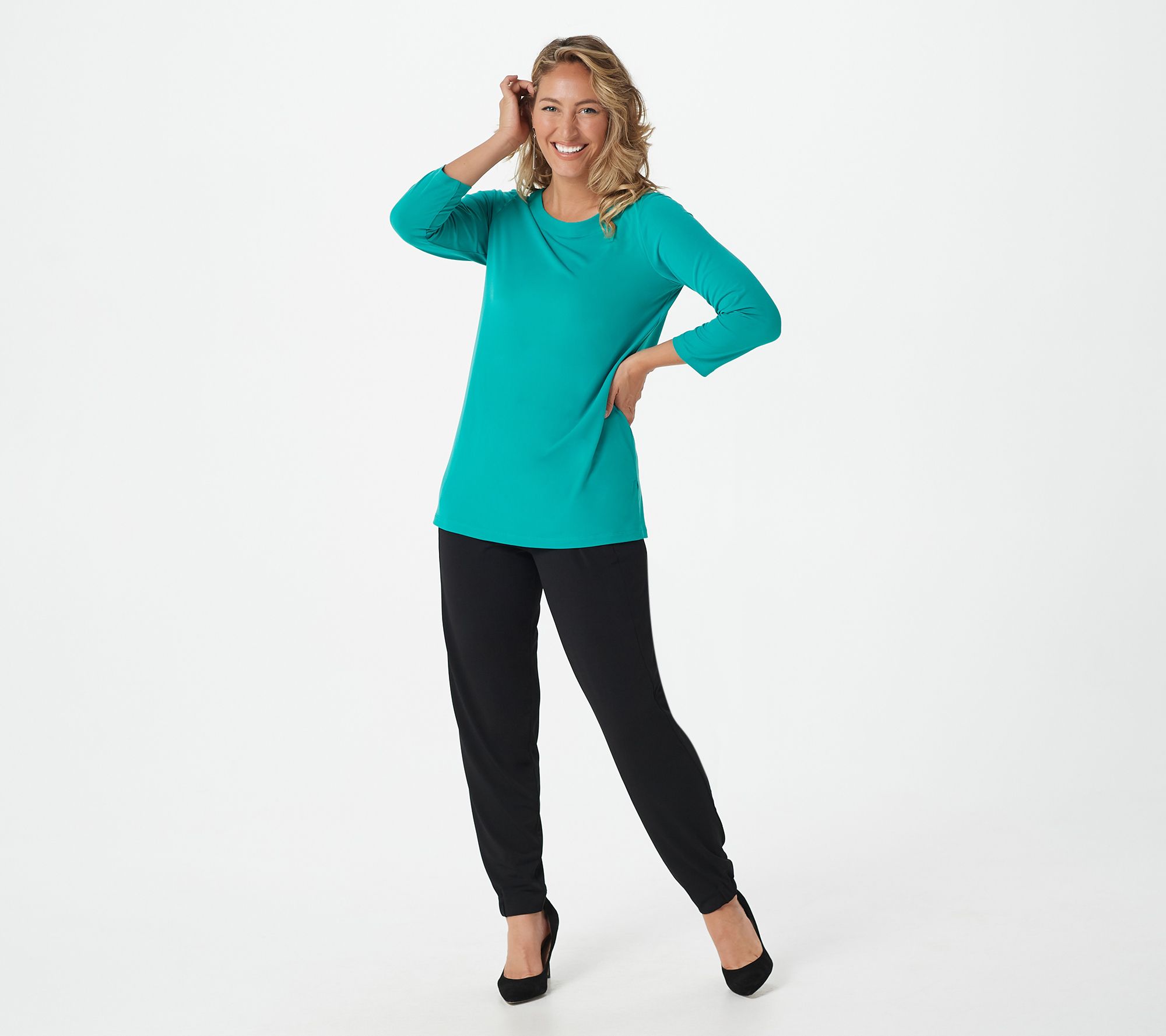 Susan Graver Modern Essentials Liquid Knit Tunic - QVC.com