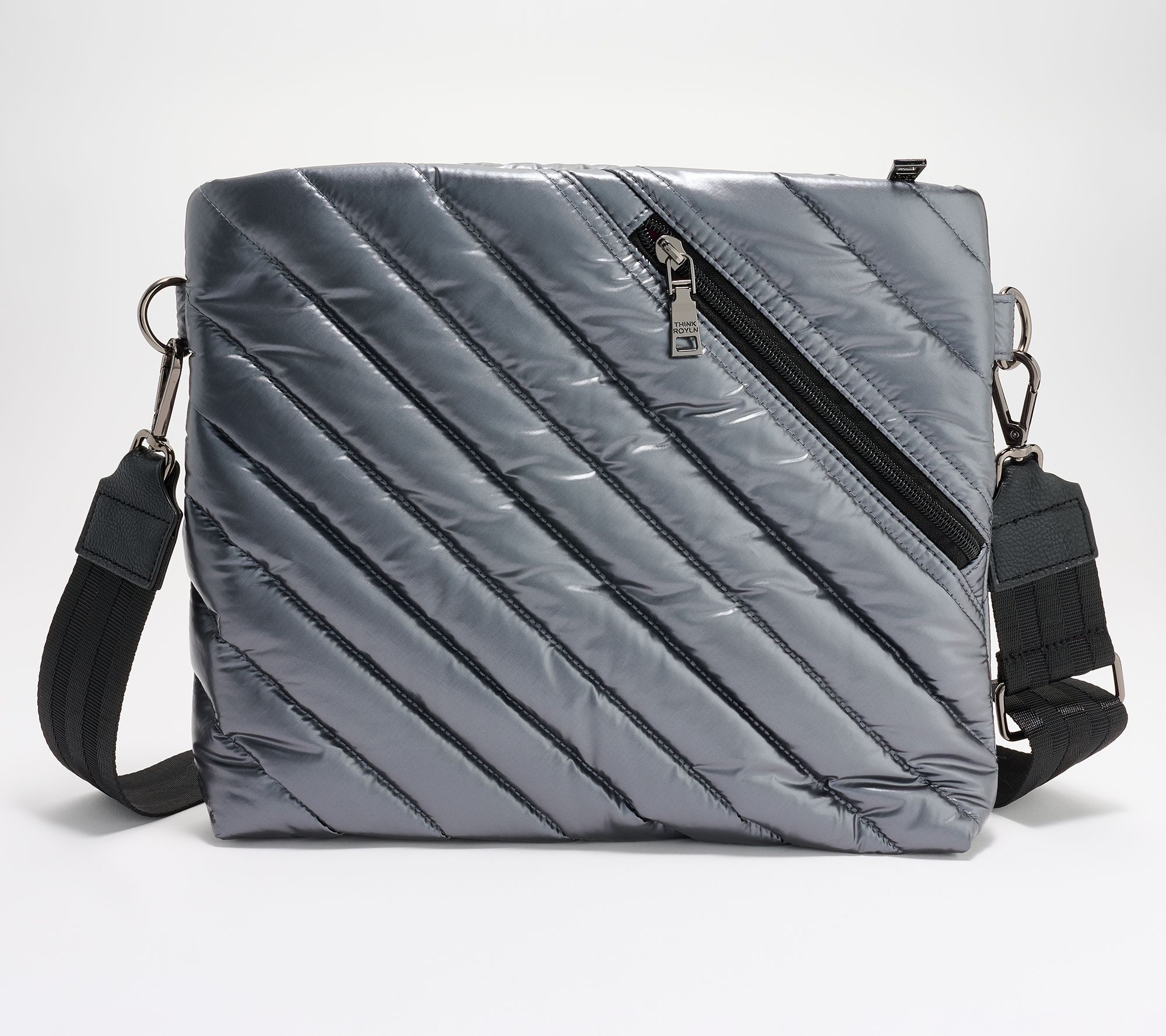 "As Is" Think Royln Quilted Medium Crossbody- Westwood - QVC.com