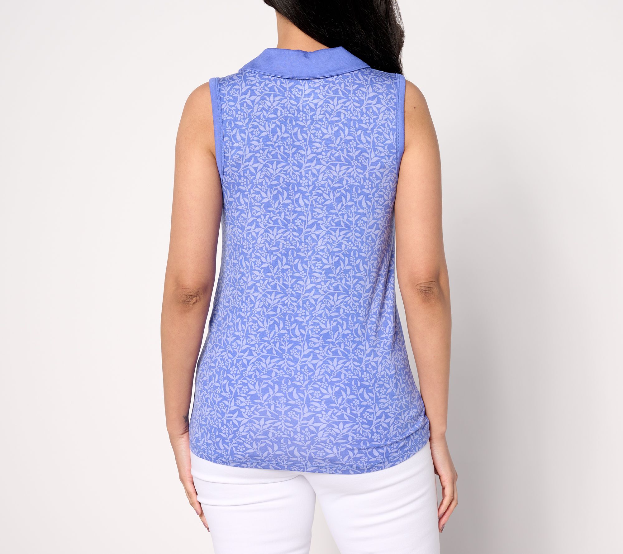 zuda Rayon Span Print Mix Golf Tank - QVC.com