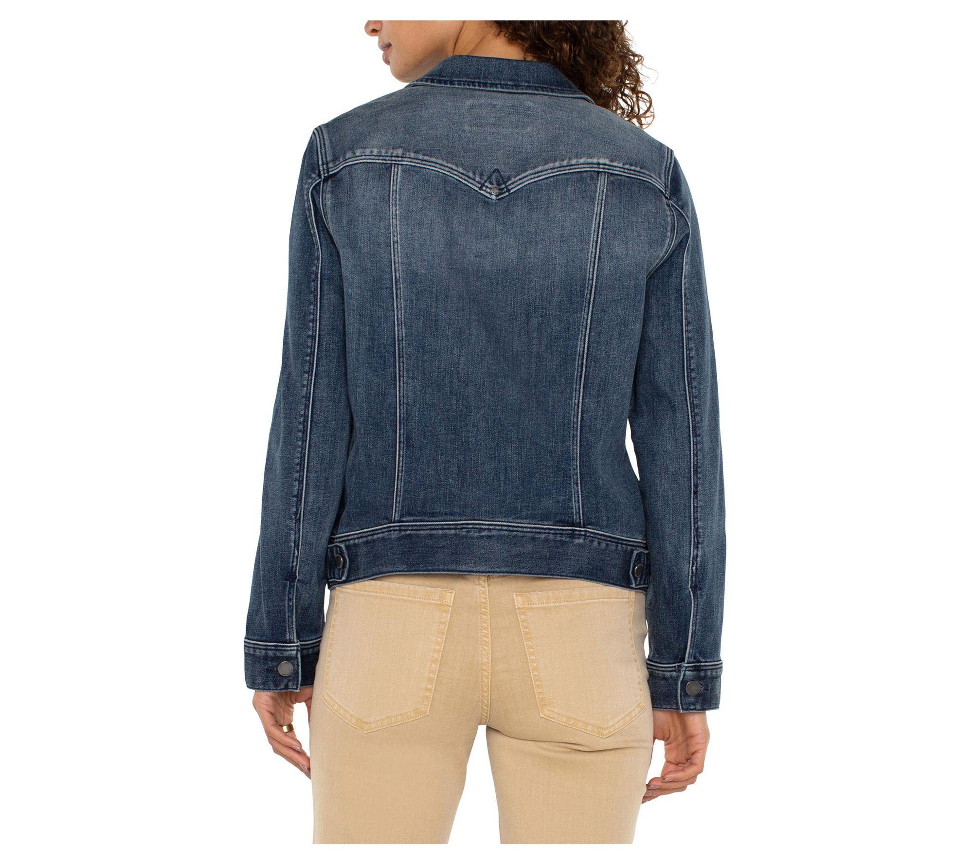 Liverpool Los Angeles Classic Stretch Denim Jacket - QVC.com