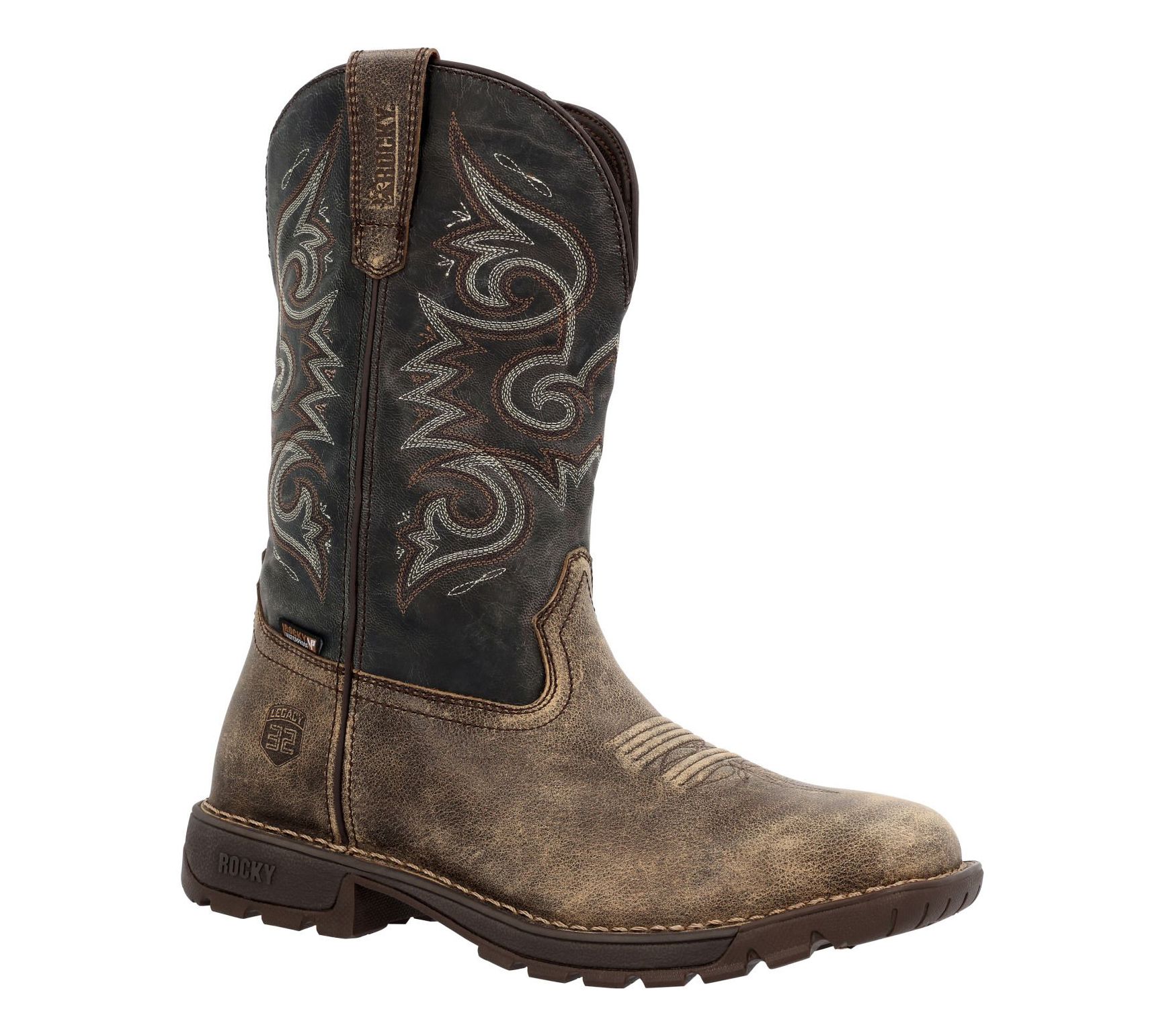 Rocky Legacy Men's Waterproof Pull-On Leather Boot - QVC.com