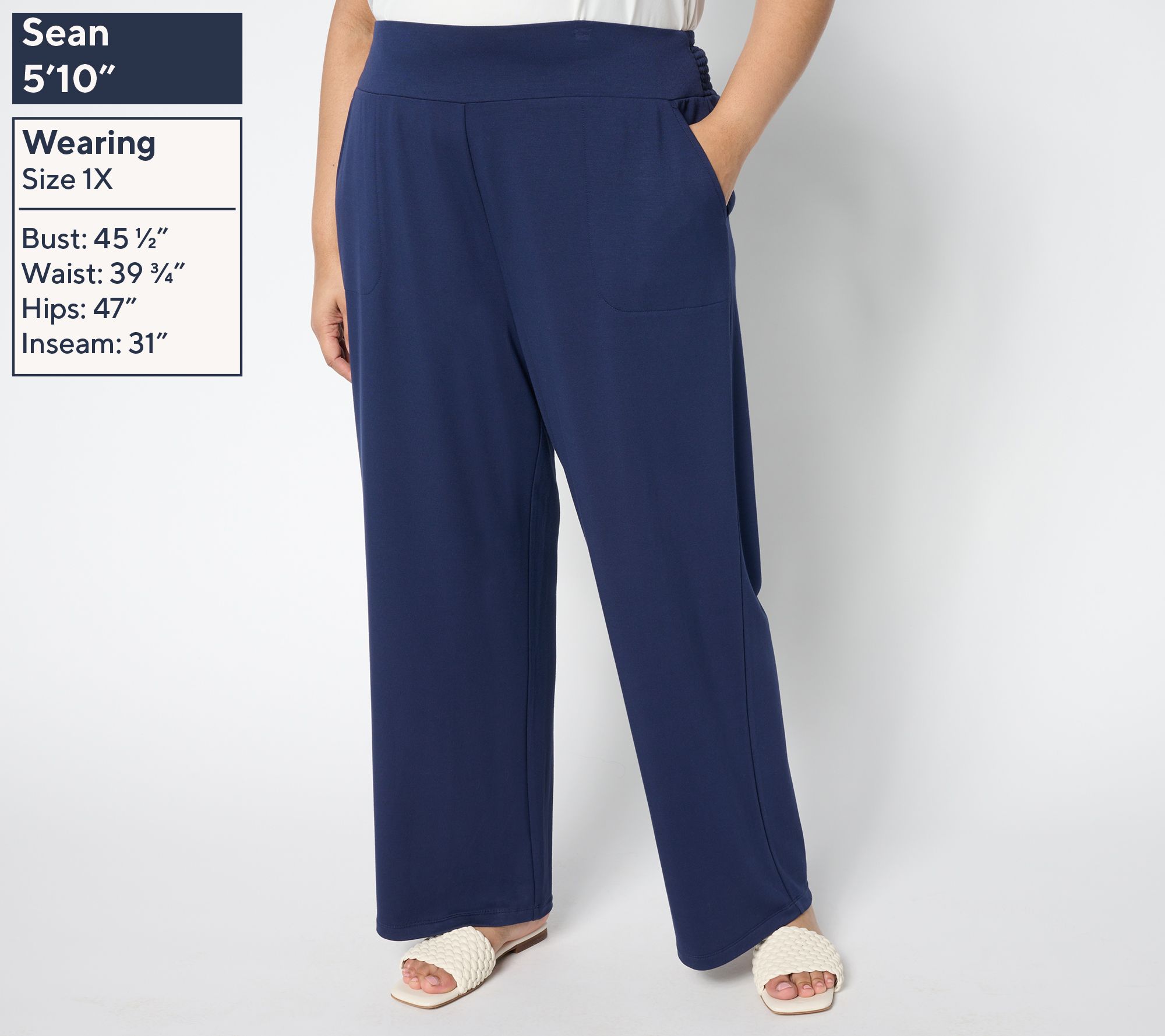 Brandis Dress Out Loud Acquitted Knit Relaxed Pants - QVC.com