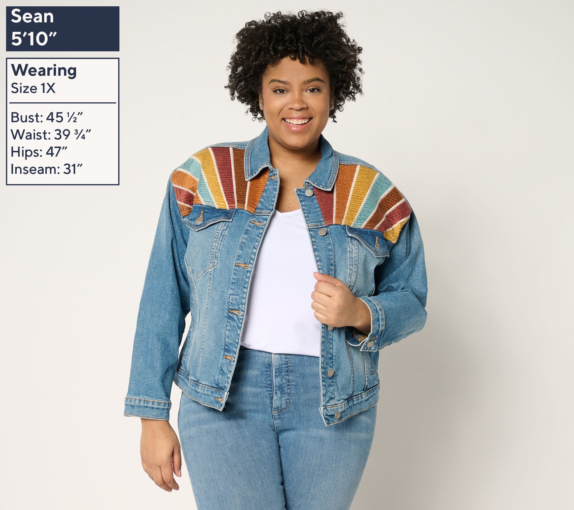 Driftwood Jeans Relaxed Novelty Denim Jacket - QVC.com