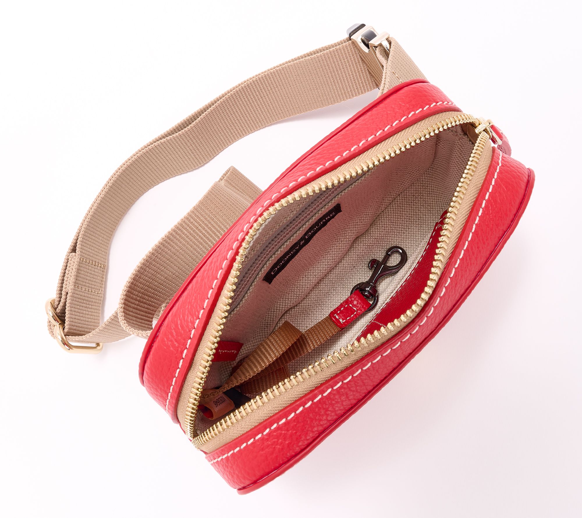 "As Is" Dooney & Bourke Lucca Pebble Leather Belt Bag - QVC.com