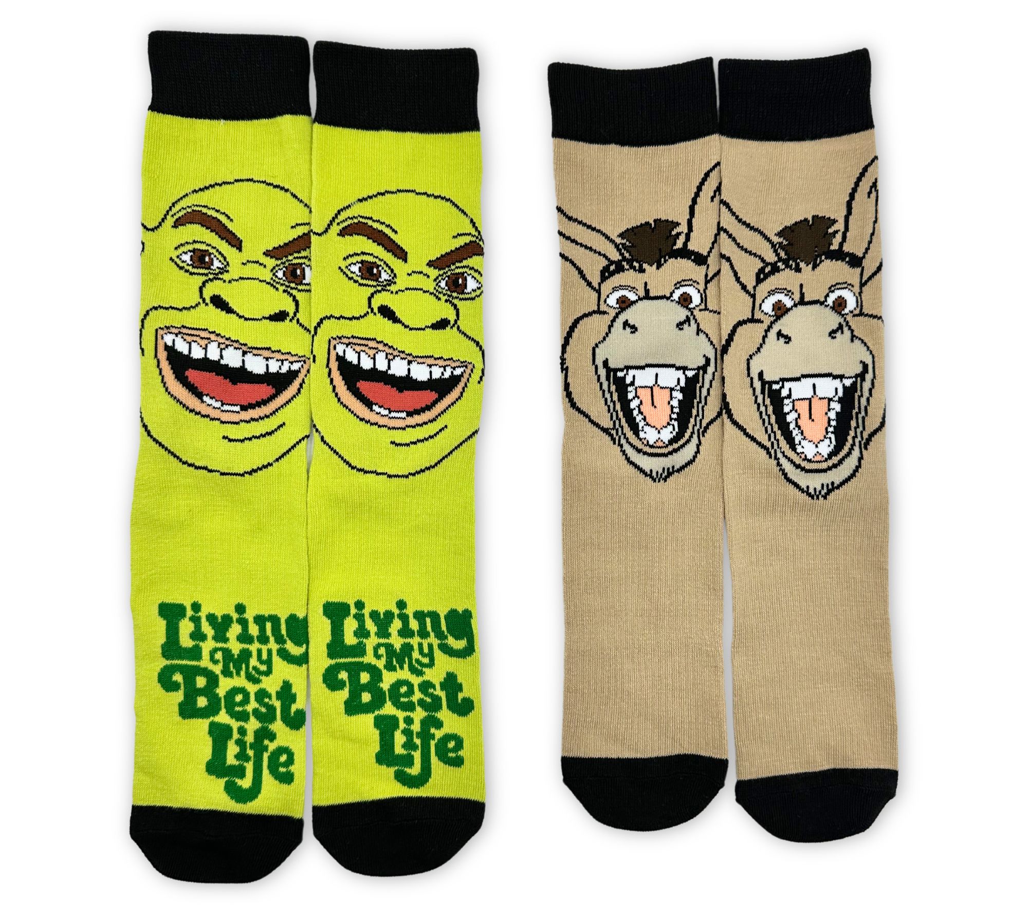 Shrek Men's Set of 2 Character Crew Sock Set - QVC.com