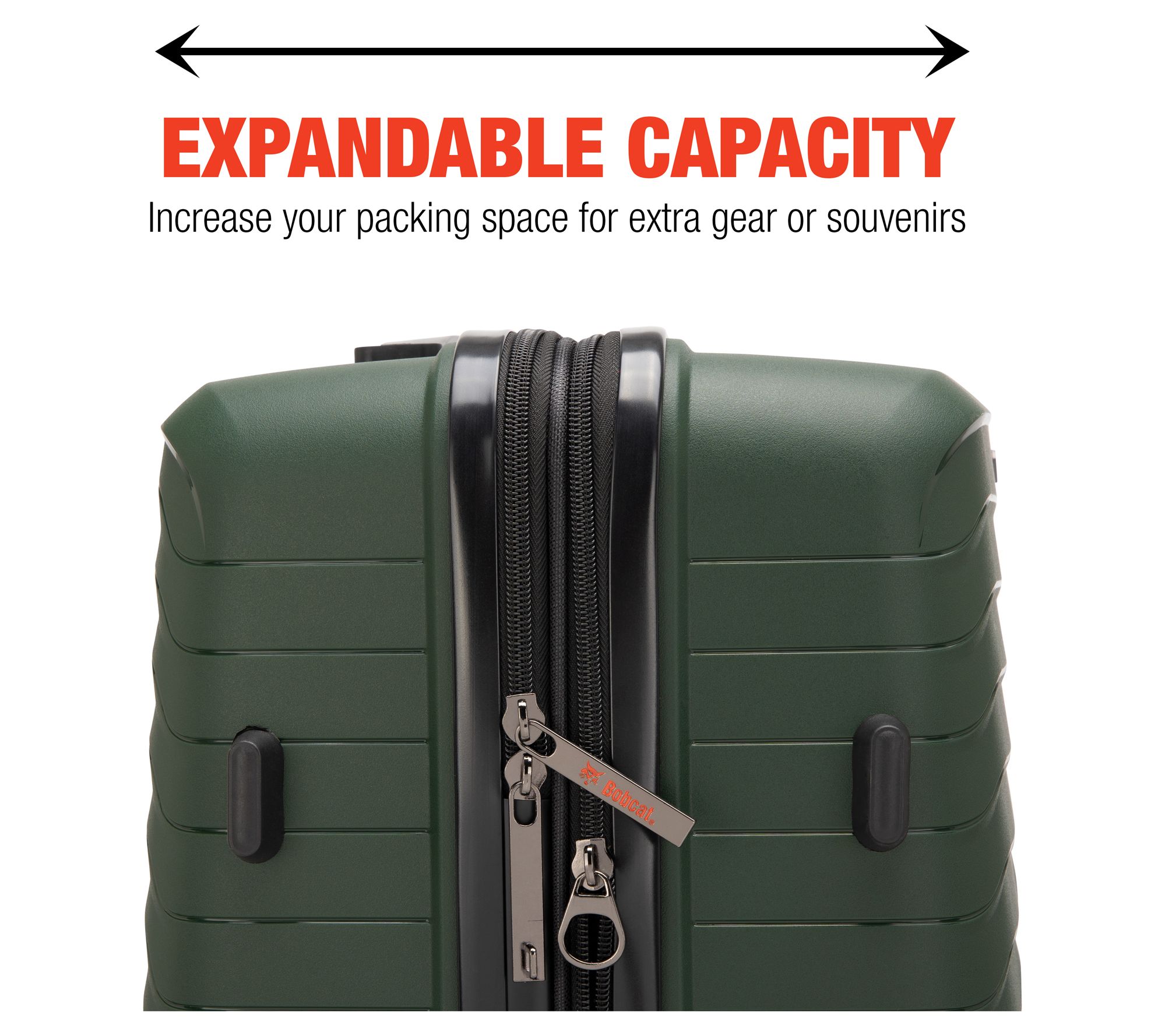 Bobcat Excavator 3pc Expandable Hardside Spinner Luggage - QVC.com