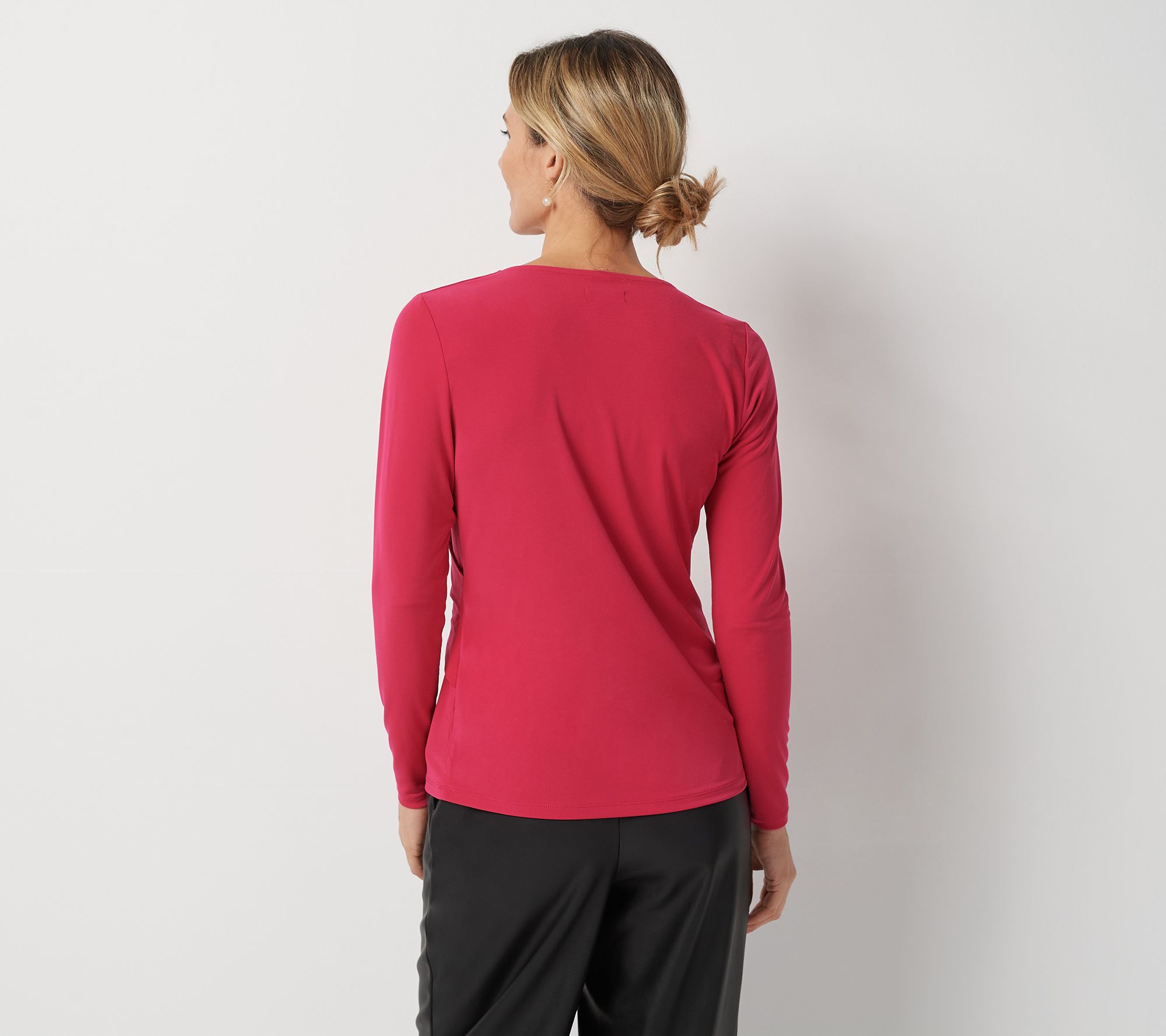 "As Is" J Jason Wu V-Neck City Knit Crossover Top - QVC.com
