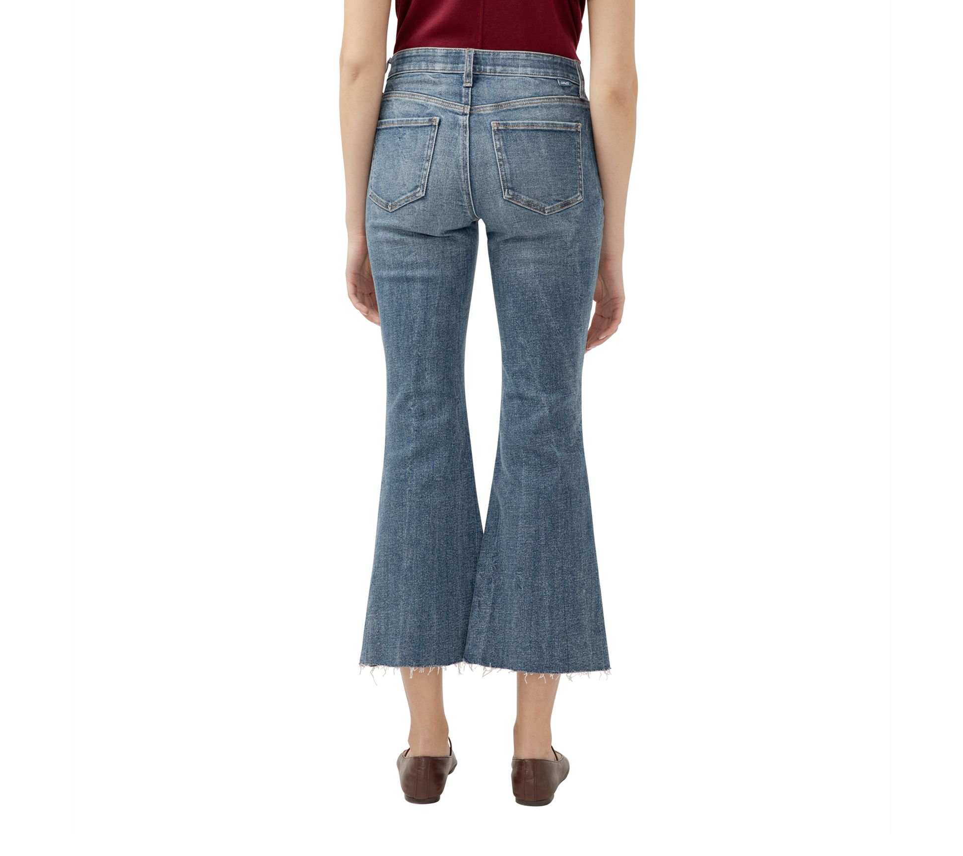 JAG Women's Kait Mid Rise Parisian Blue Kick Flare Jeans - QVC.com