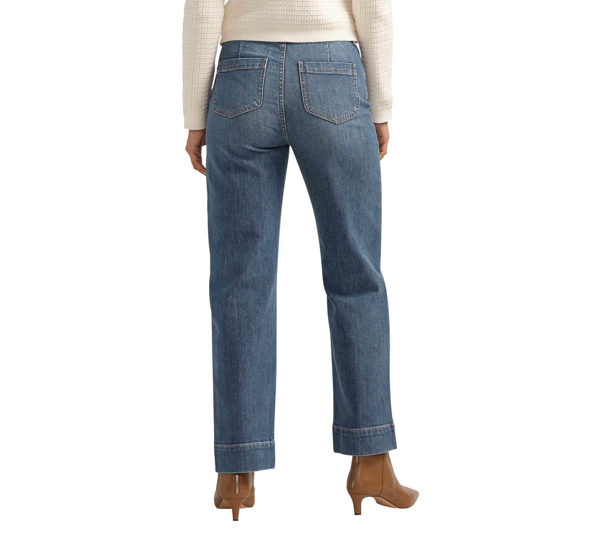 JAG Women's Sophia High Rise Wide Leg Eiffel Blue Jeans - QVC.com