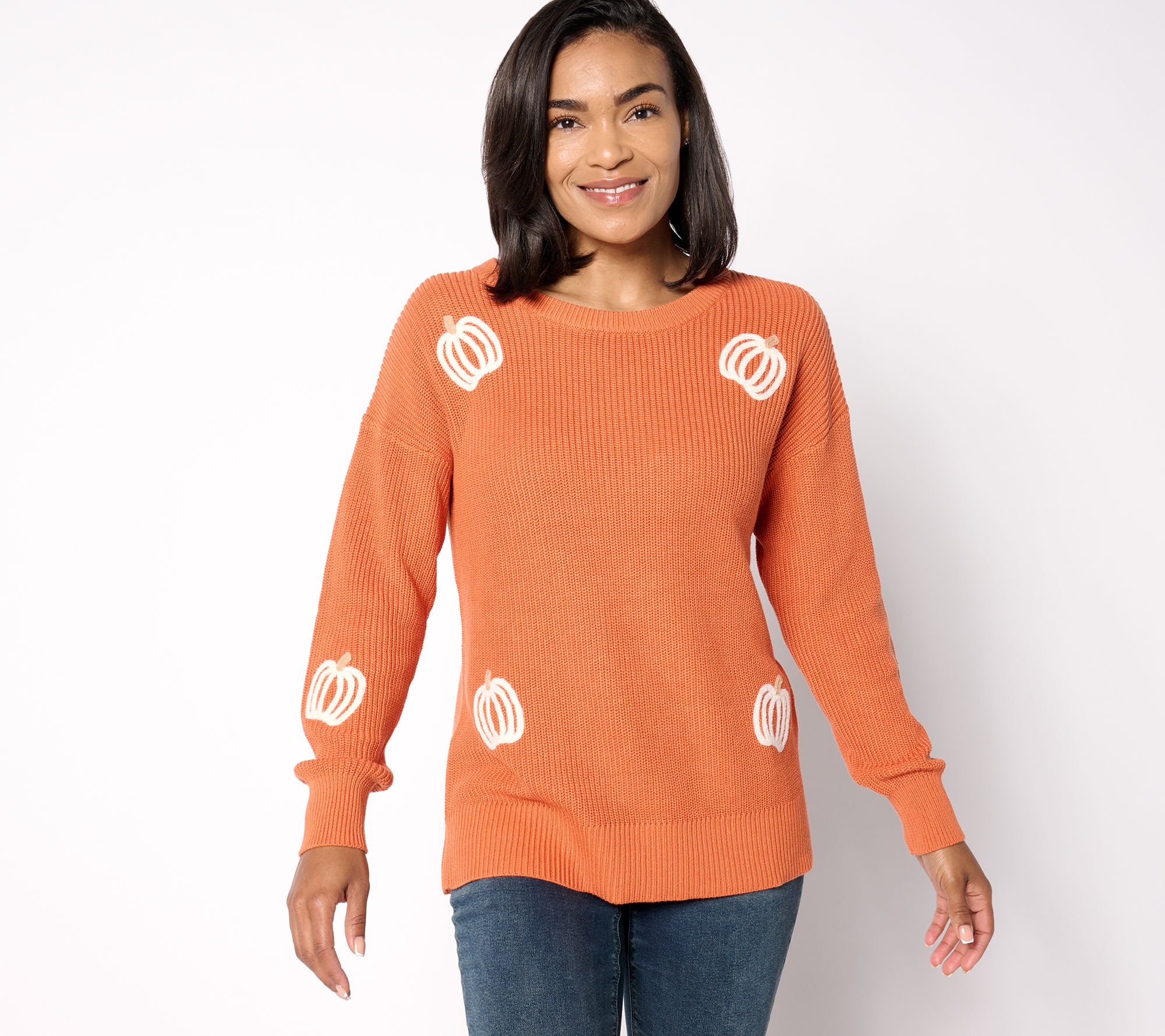 "As Is" Belle by Kim Gravel It's Fall Y'all Sweater - QVC.com
