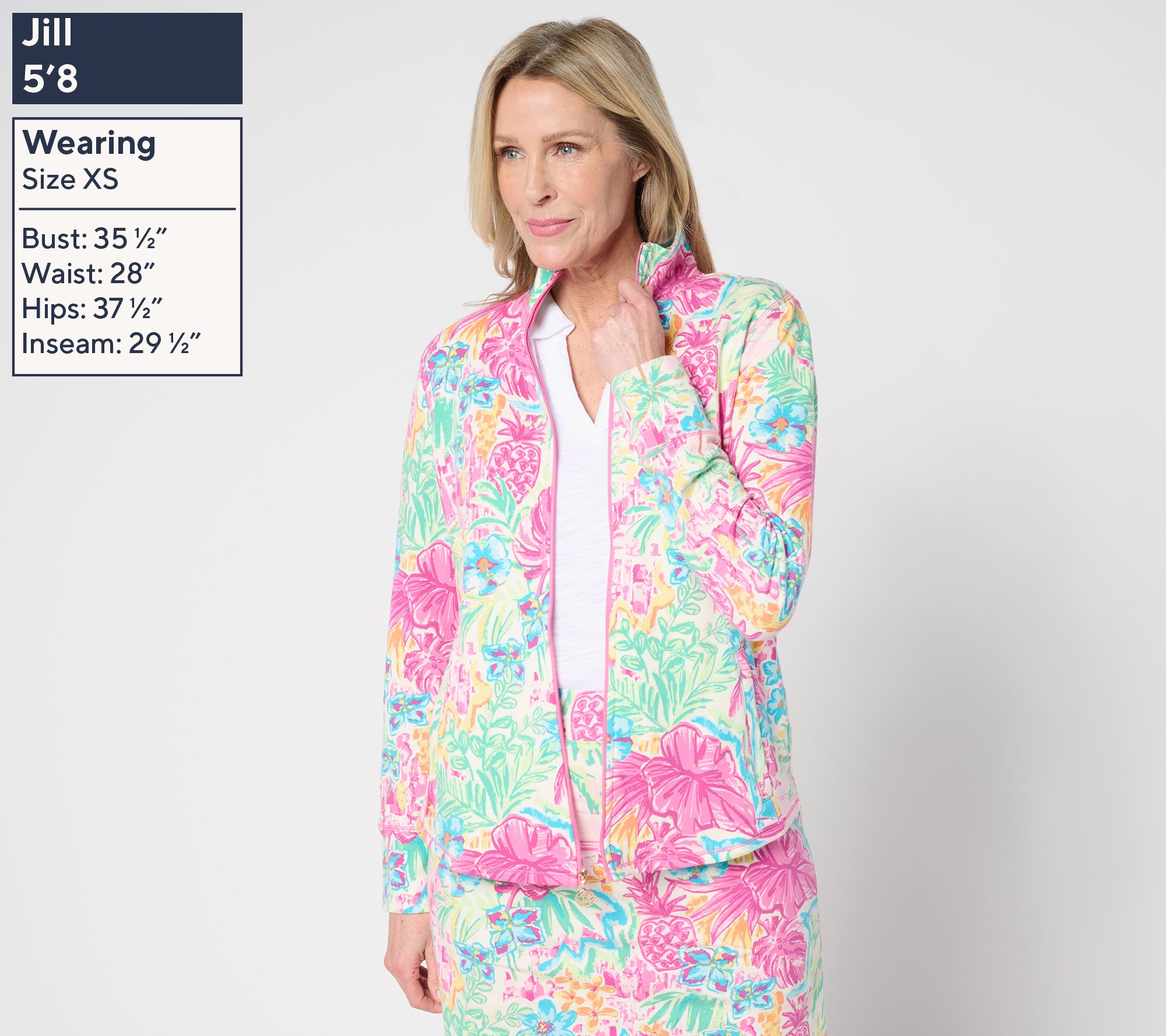 Belle Body by Kim Gravel Preppy Full Zip Jacket - QVC.com