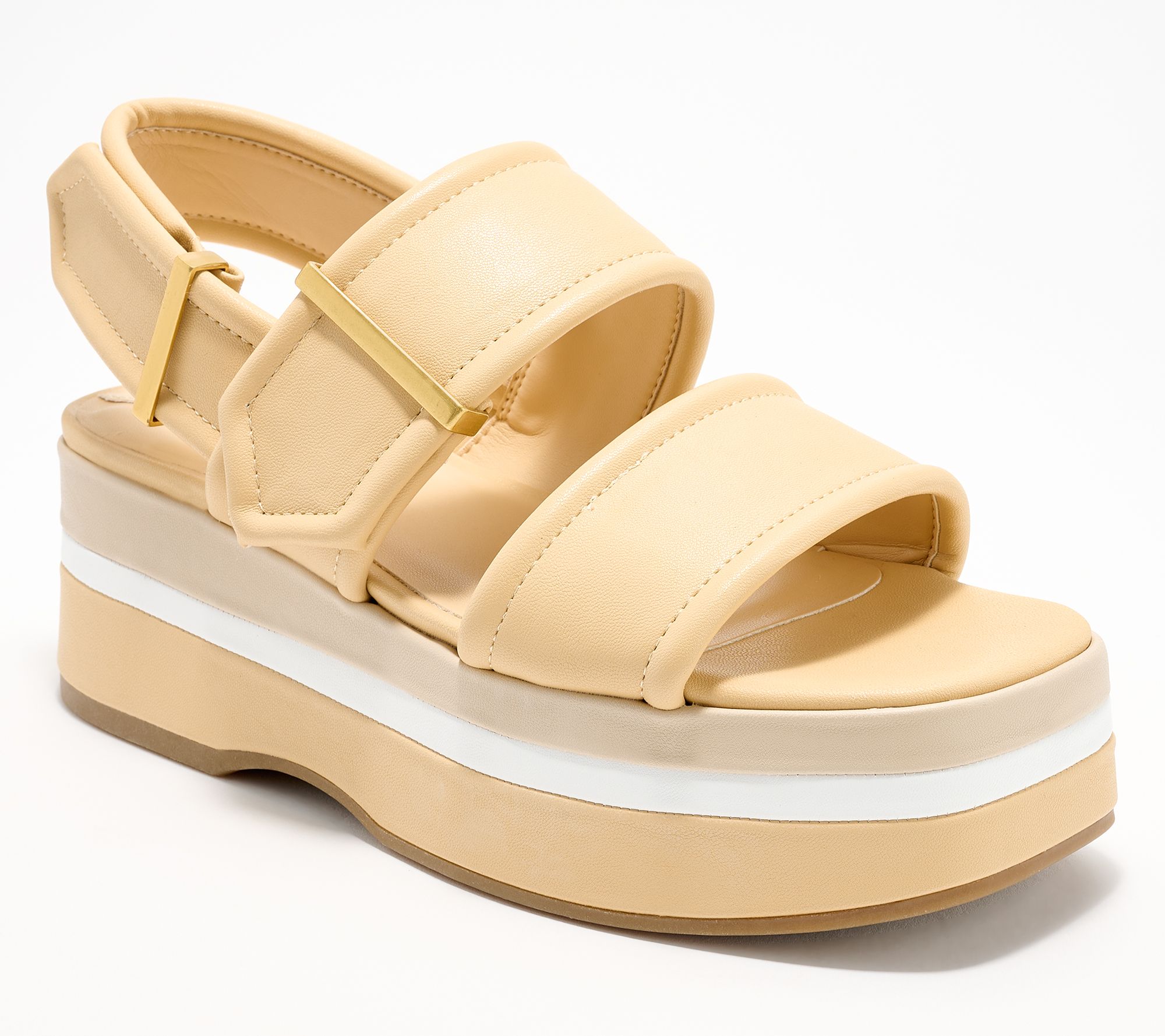 Franco Sarto Adjustable Platform Sandals - Piper - QVC.com