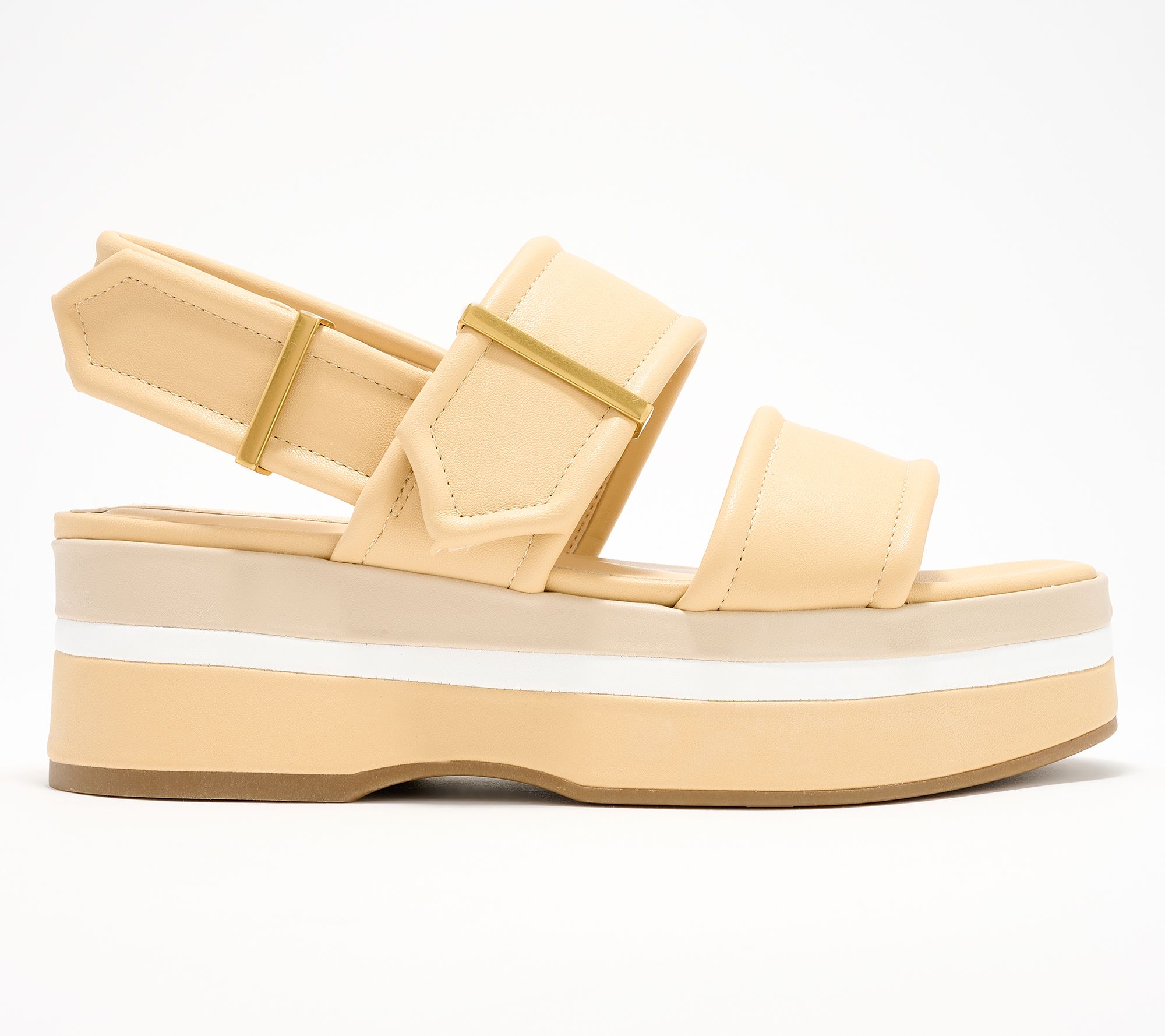 Franco Sarto Adjustable Platform Sandals - Piper - QVC.com