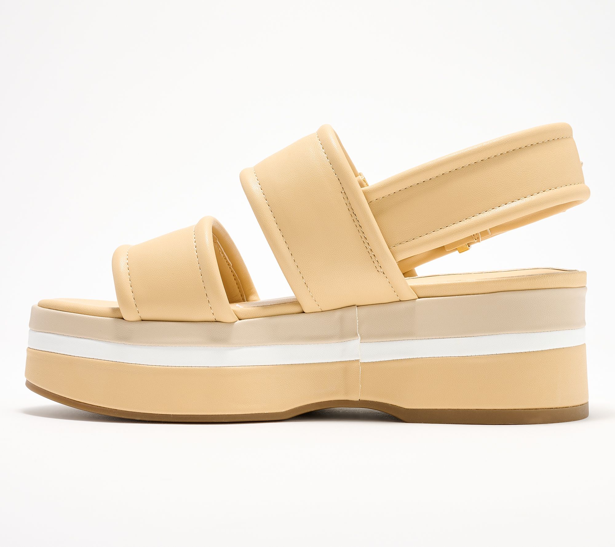 Franco Sarto Adjustable Platform Sandals - Piper - QVC.com