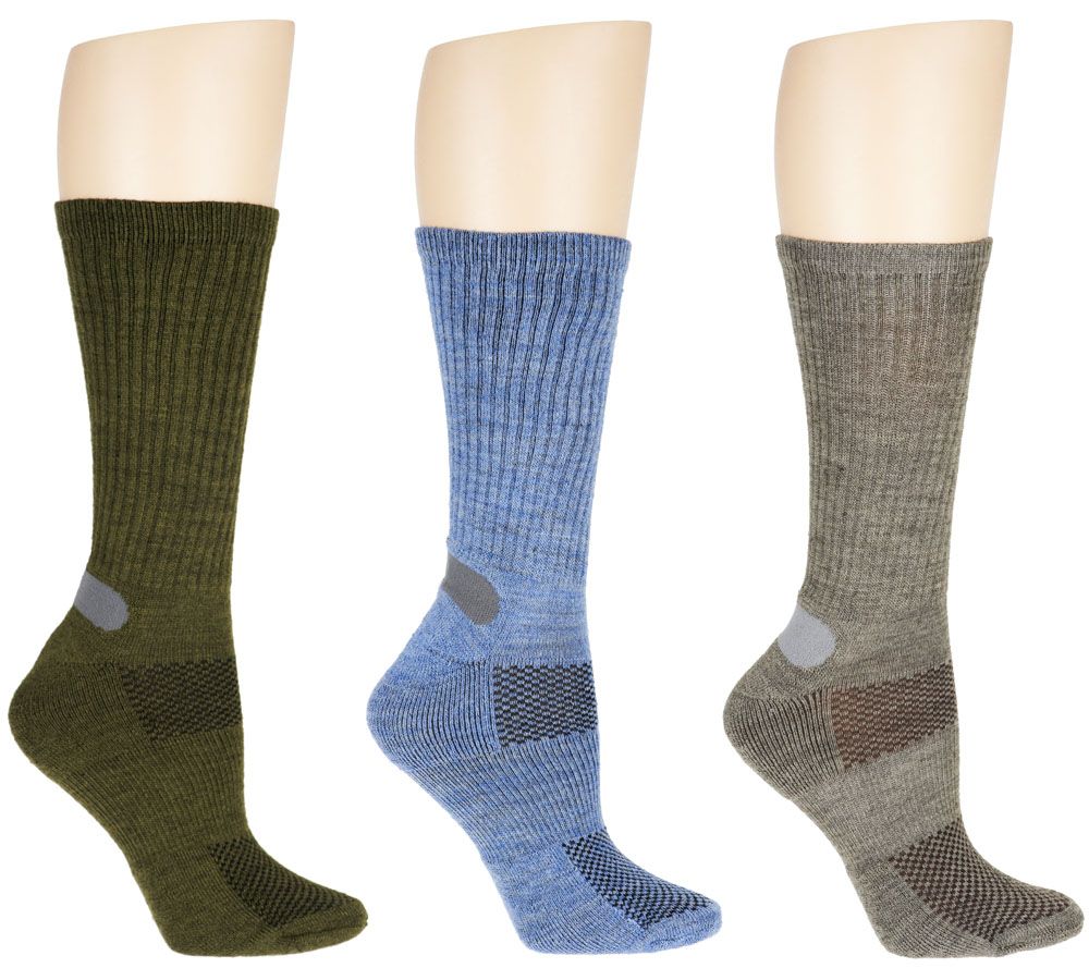 Catawba Set of 3 Lightweight Everyday Boot Socks - QVC.com