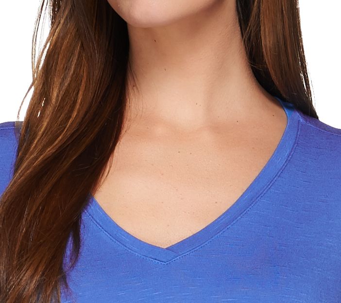 "As Is" LOGO by Lori Goldstein Color-Block Knit Top with Asymmetric Hem ...