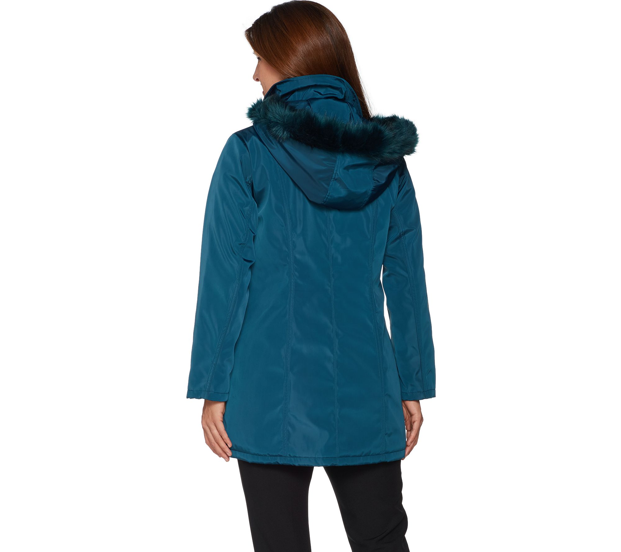 Dennis Basso Water Resistant Coat With Quilted Lining