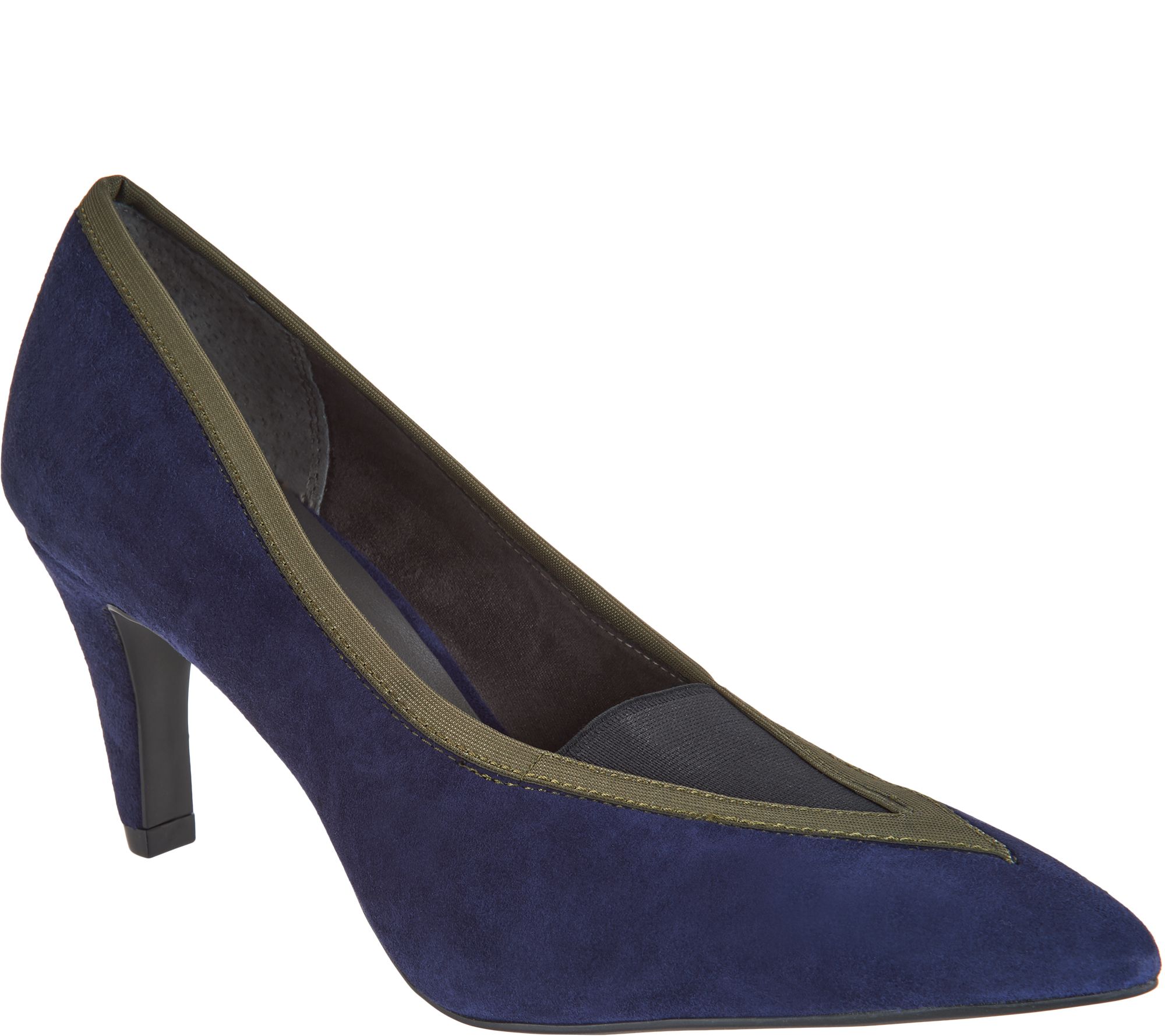 "As Is" Lori Goldstein Collection Pumps with Elastic Insert - QVC.com