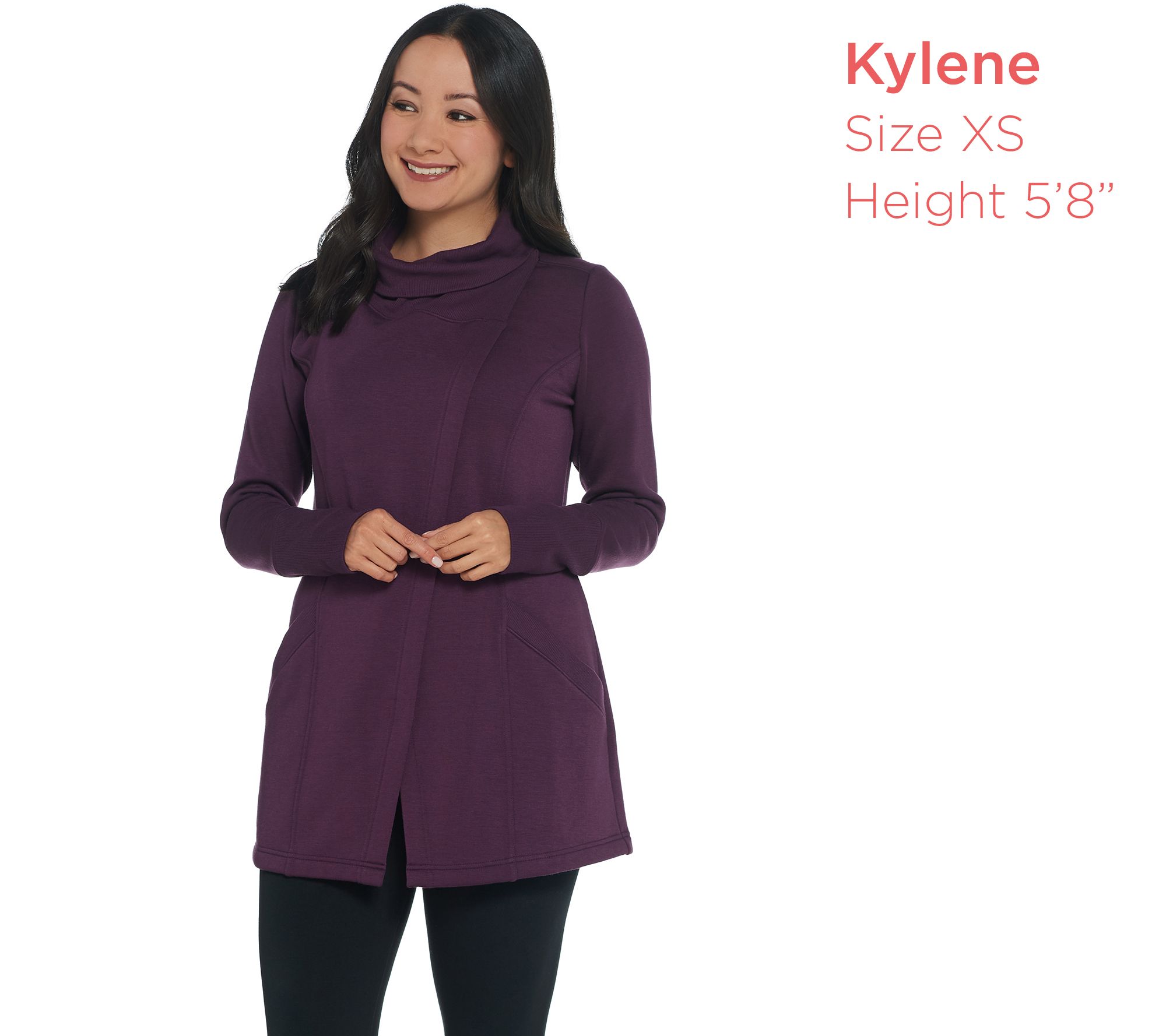 "As Is" Susan Lucci Collection Cowl Neck Long Sleeve Jacket - QVC.com