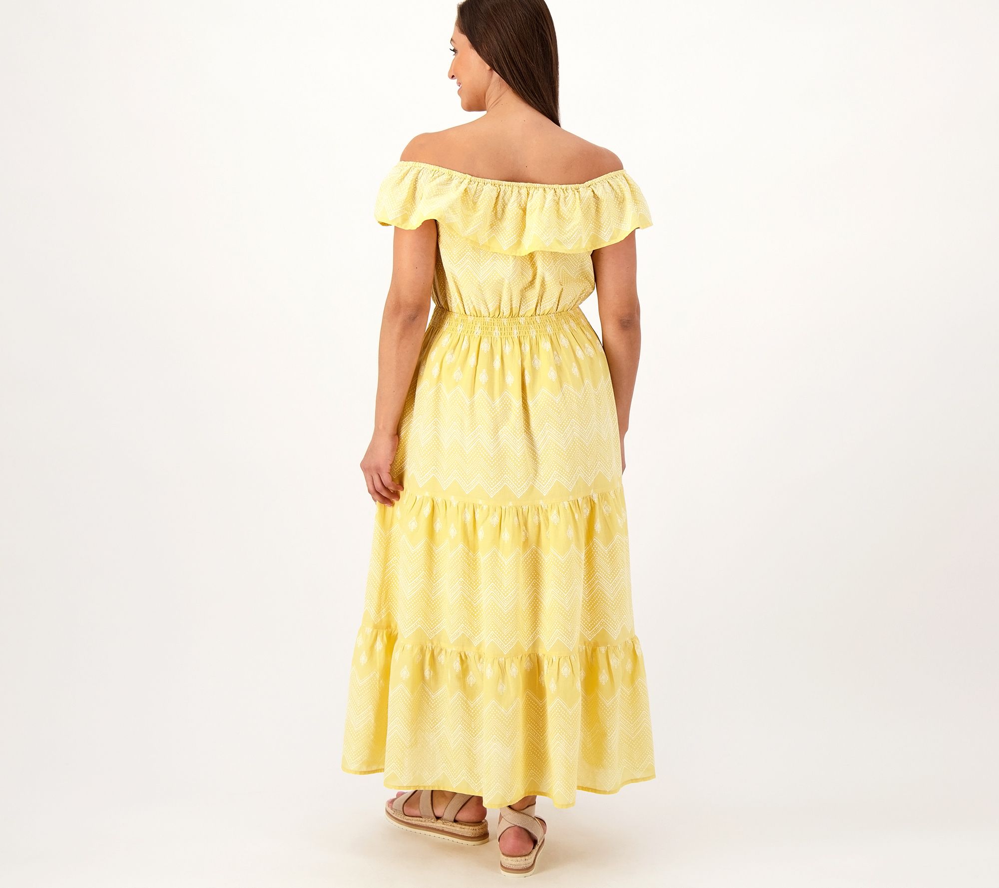 "As Is" Destination 365 Petite Off-the- Shoulder Dress - QVC.com