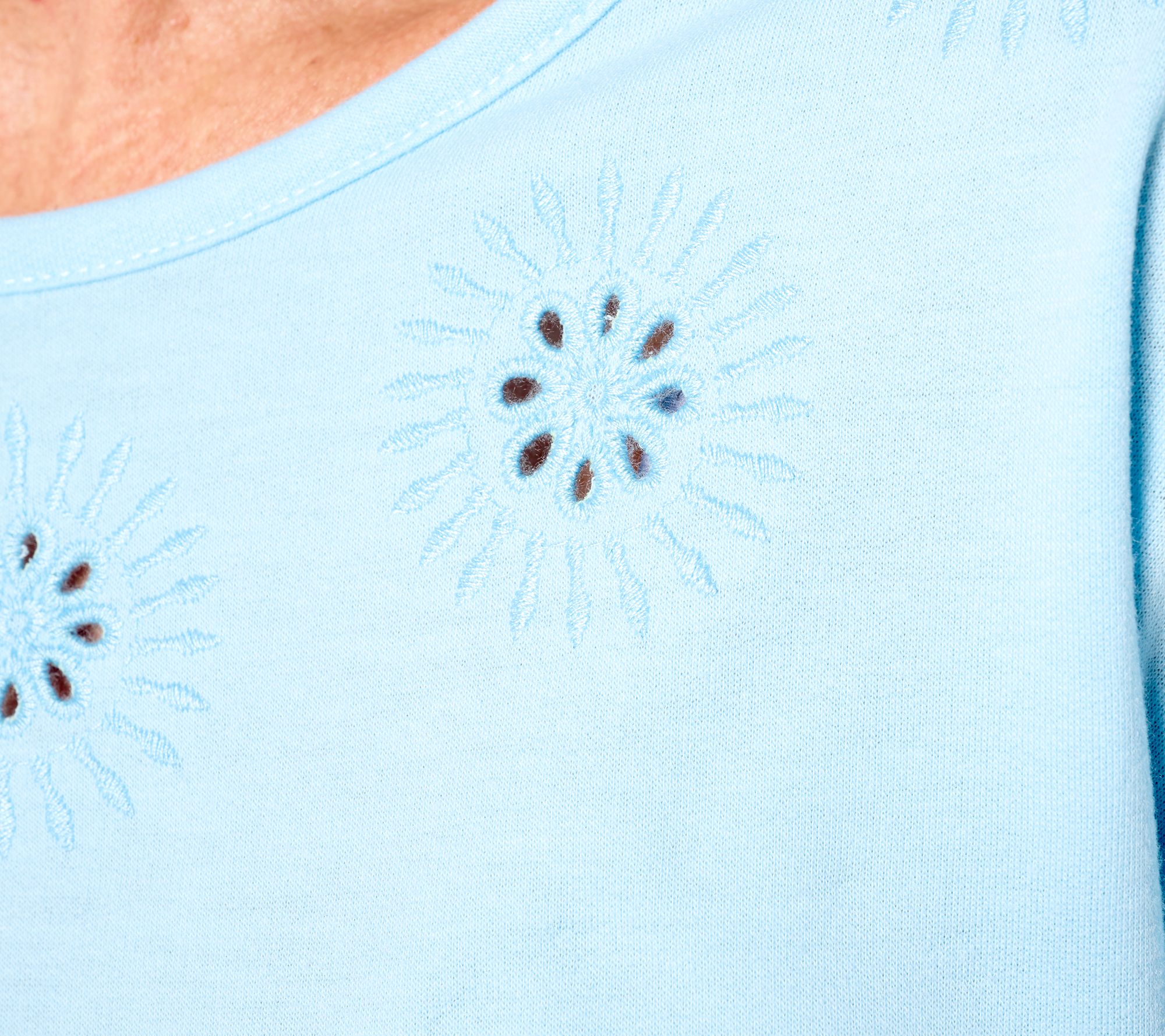 MUK LUKS Cool Cutouts Floral Eyelet Lounge Set - QVC.com