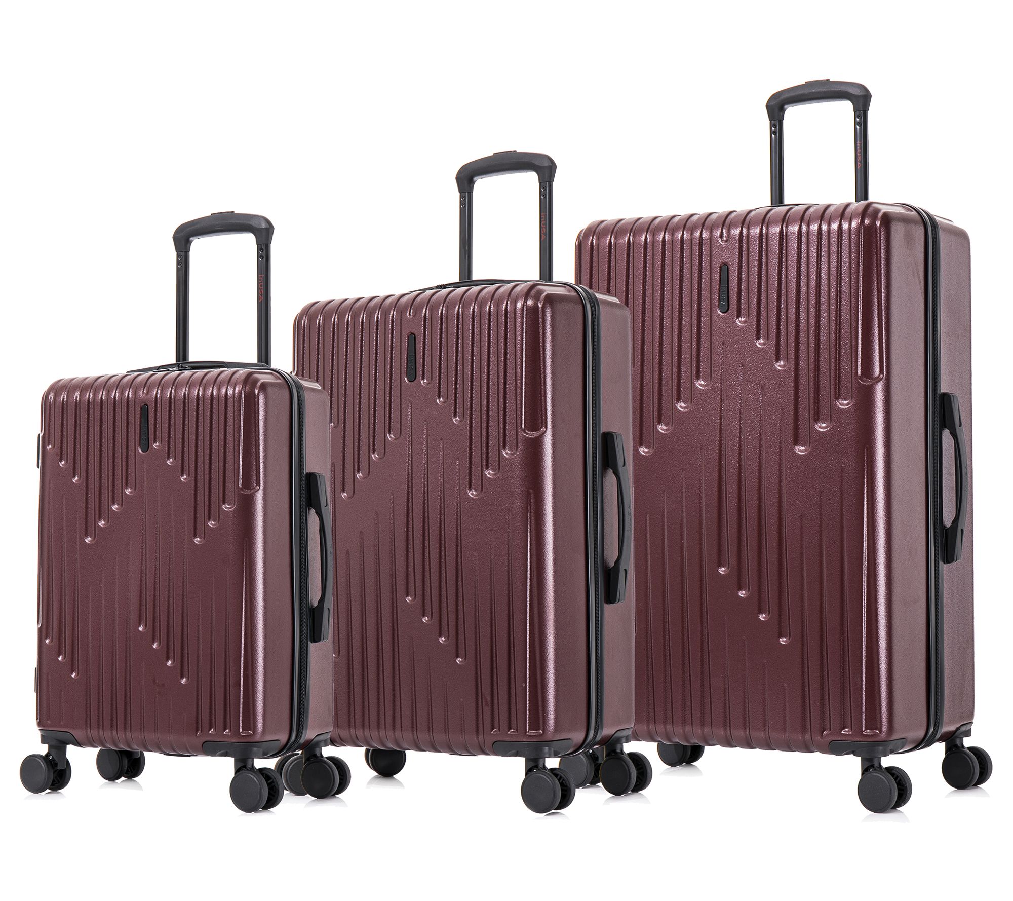 InUSA Drip Lightweight Hardside Spinner 3-Piece Luggage Set - QVC.com