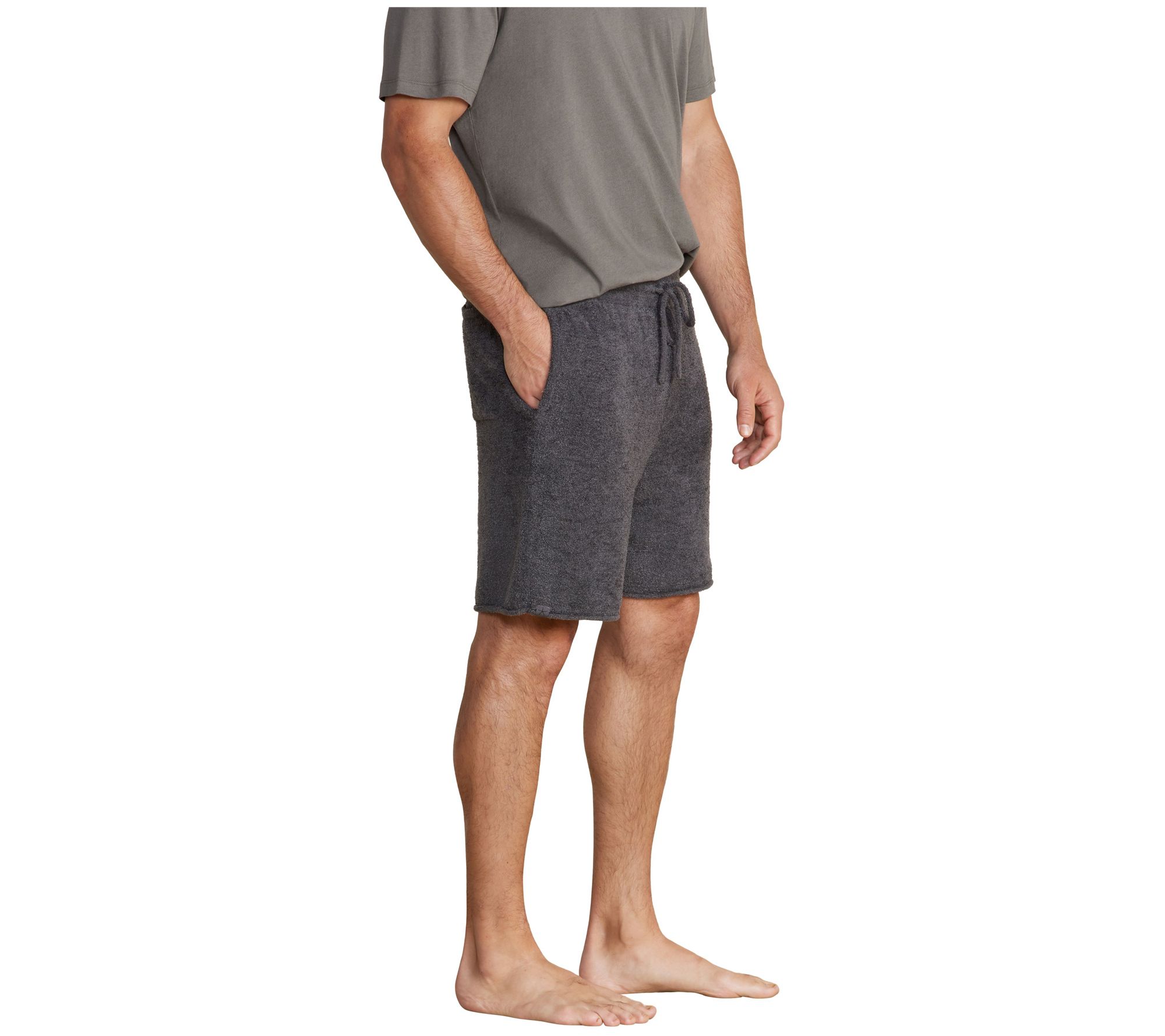 Barefoot Dreams CozyChic Lite Men's Rolled Edge Shorts - QVC.com