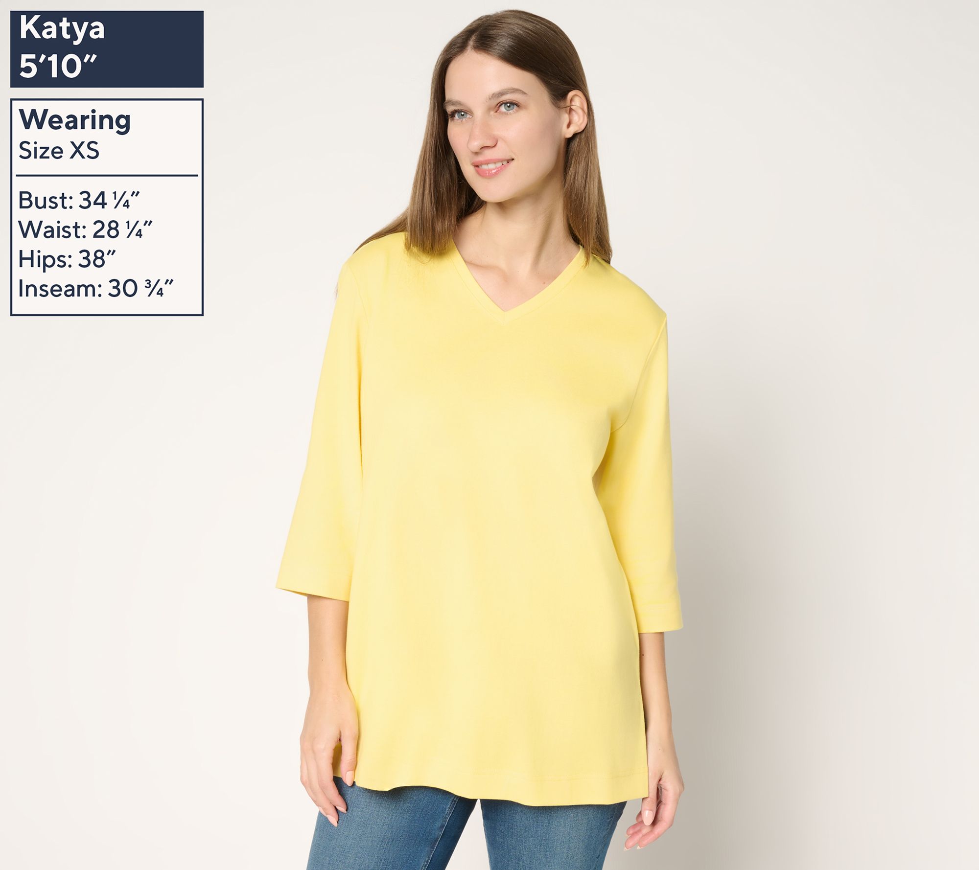 Denim & Co. Essentials Cotton Jersey 2-Pack Tunics - QVC.com