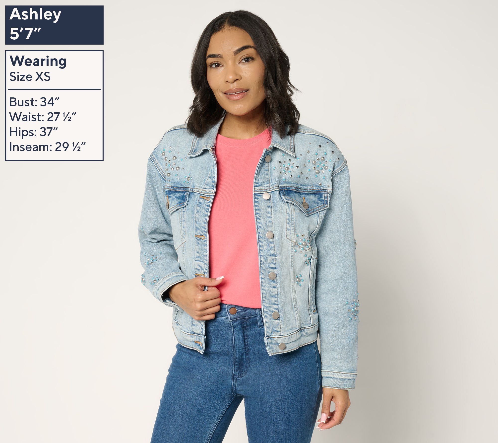 "As Is" Driftwood Jeans Relaxed Novelty Denim Jacket- Eastwood - QVC.com