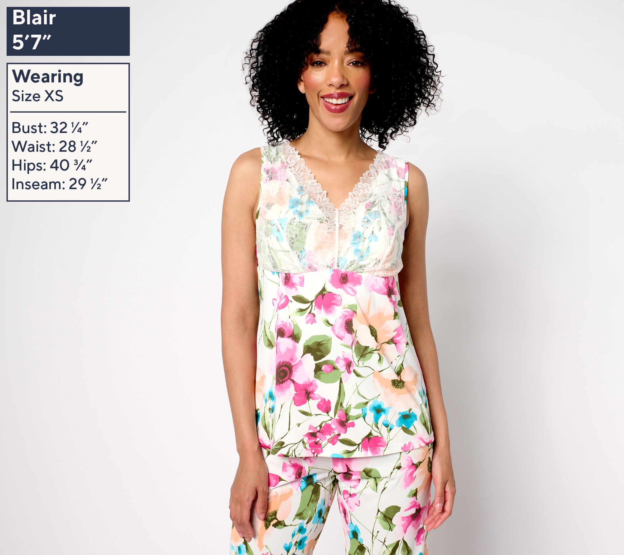 "As Is" Breezies Lounge Lace Camisole with Built-in Bra - QVC.com