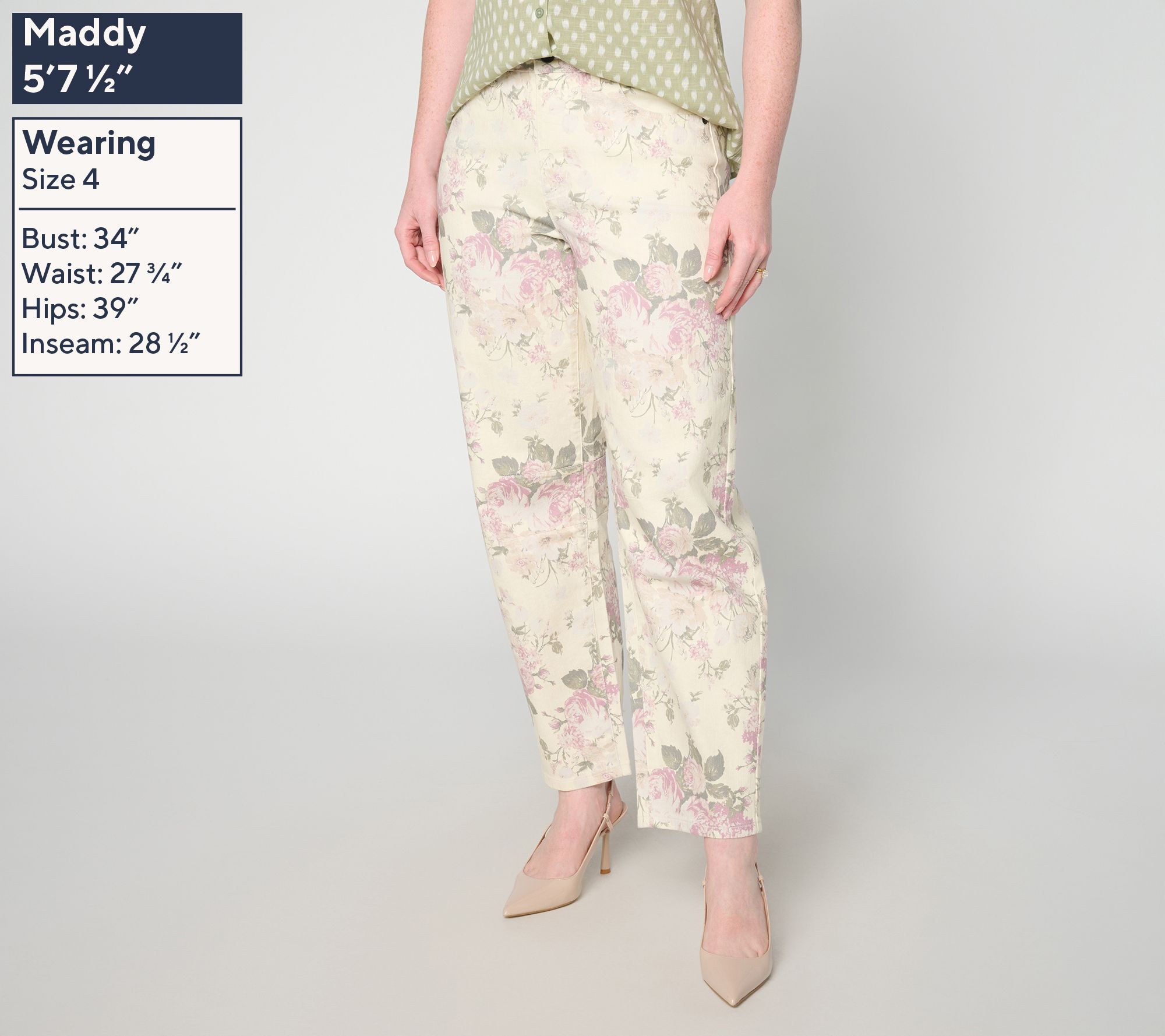 Me by Jennie Garth Petite Repreve Floral Print Jeans- Color - QVC.com
