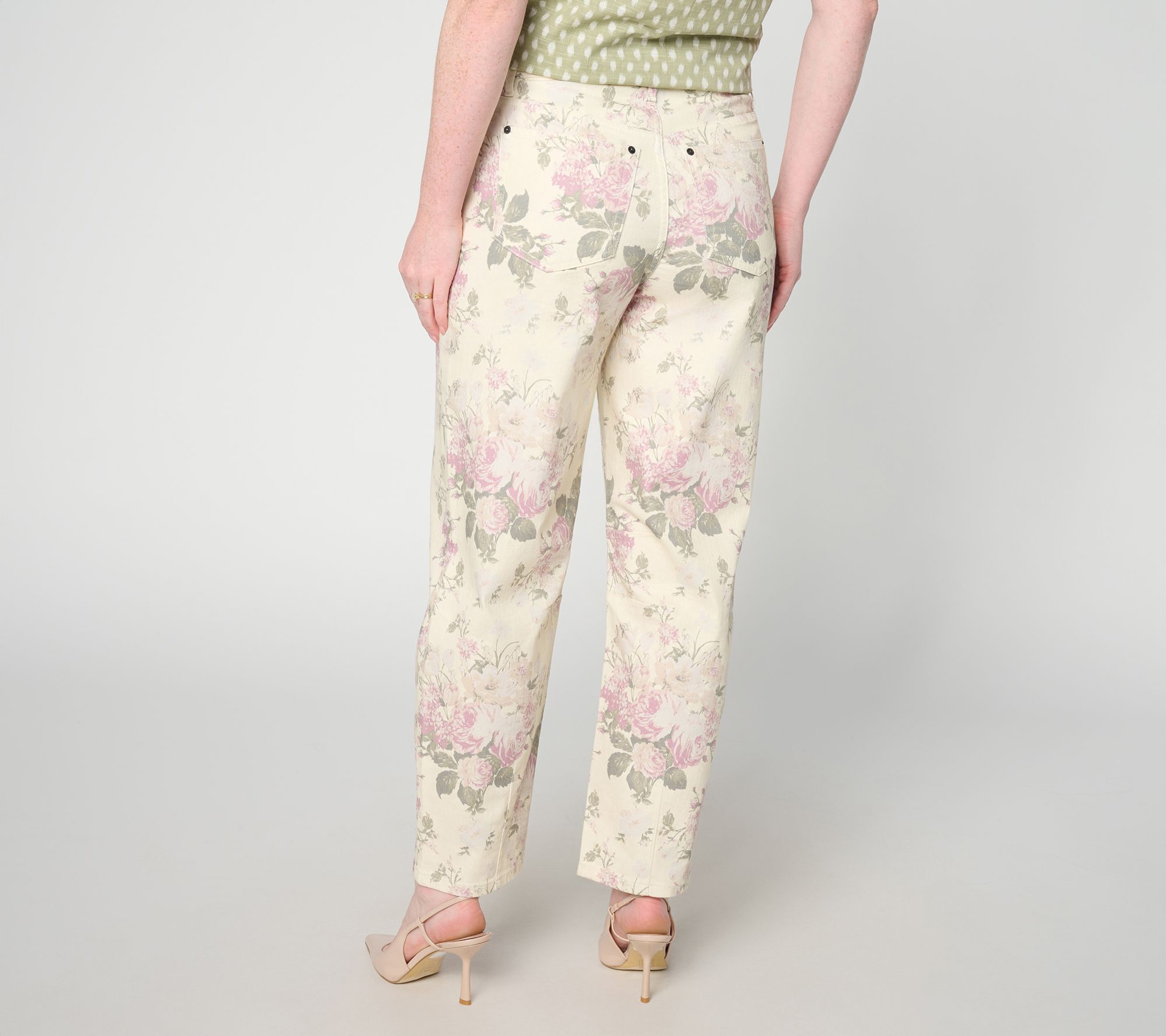 Me by Jennie Garth Petite Repreve Floral Print Jeans- Color - QVC.com