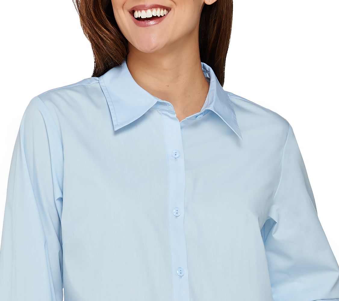 Joan Rivers Boyfriend Shirt with Pocket Seam Detail - QVC.com