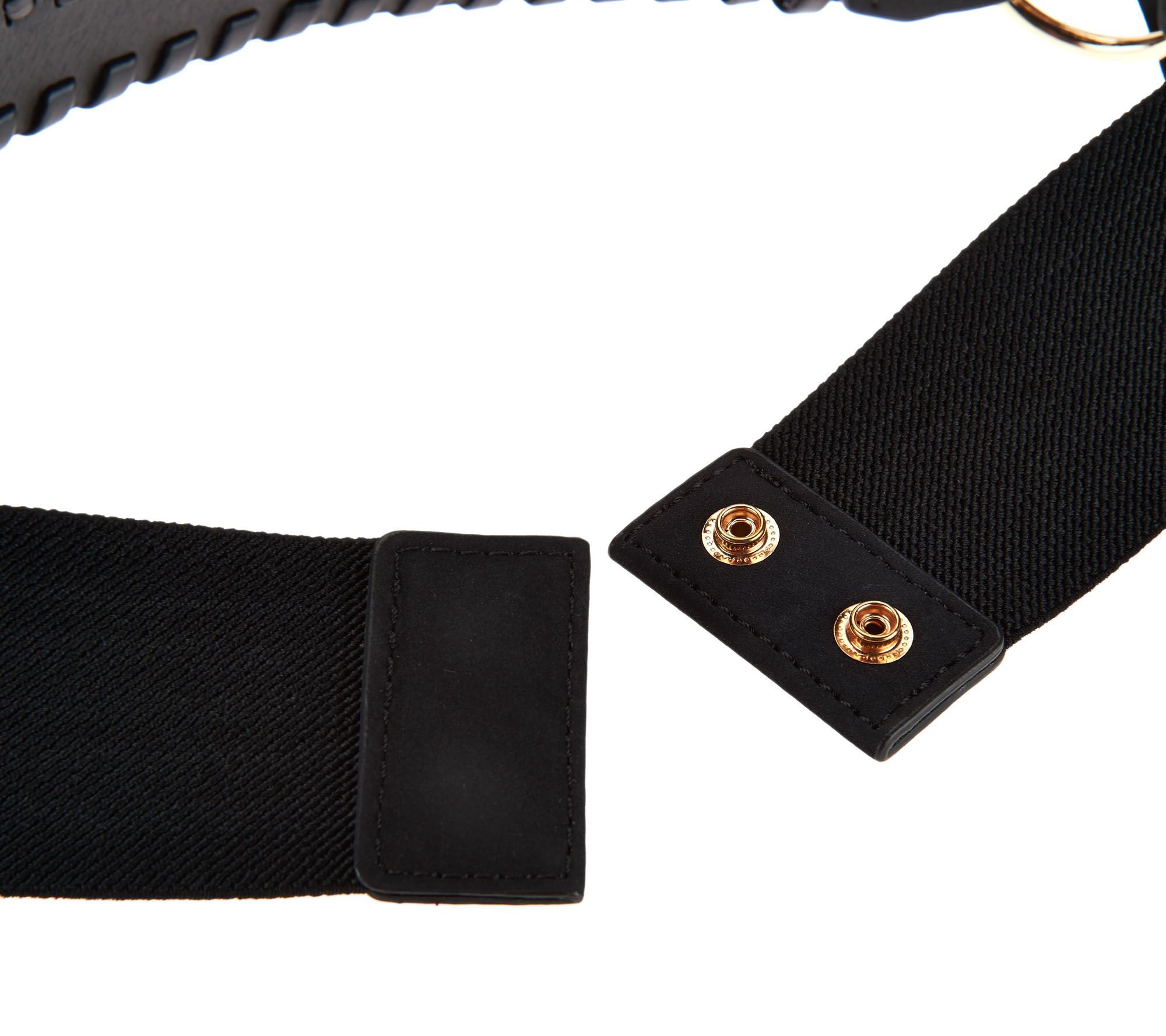 Susan Graver Stretch Belt with Faux Leather and Tassel - QVC.com