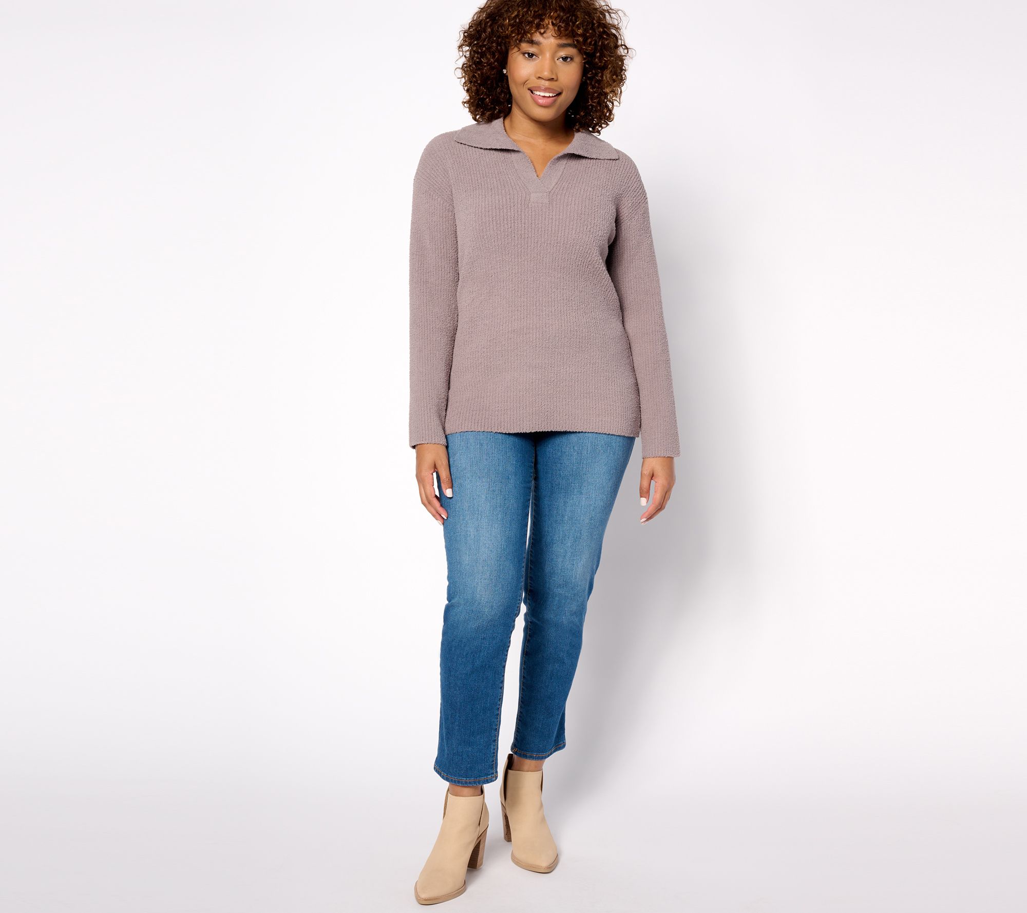 Barefoot Dreams CozyChic Cord Rib Pullover - QVC.com