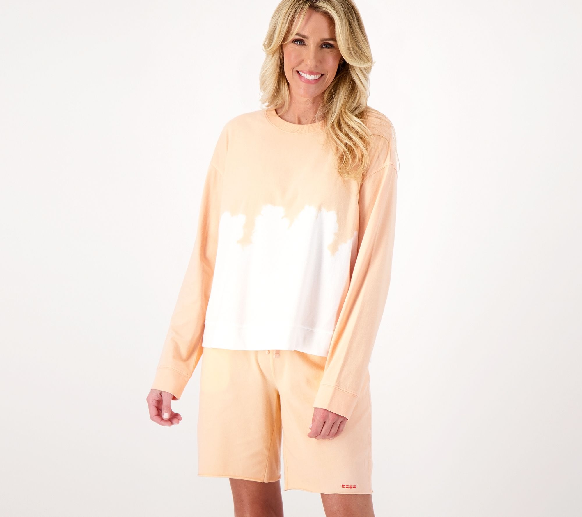 "As Is" Peace Love World Dip Dyed Long Sleeve Pullover - QVC.com
