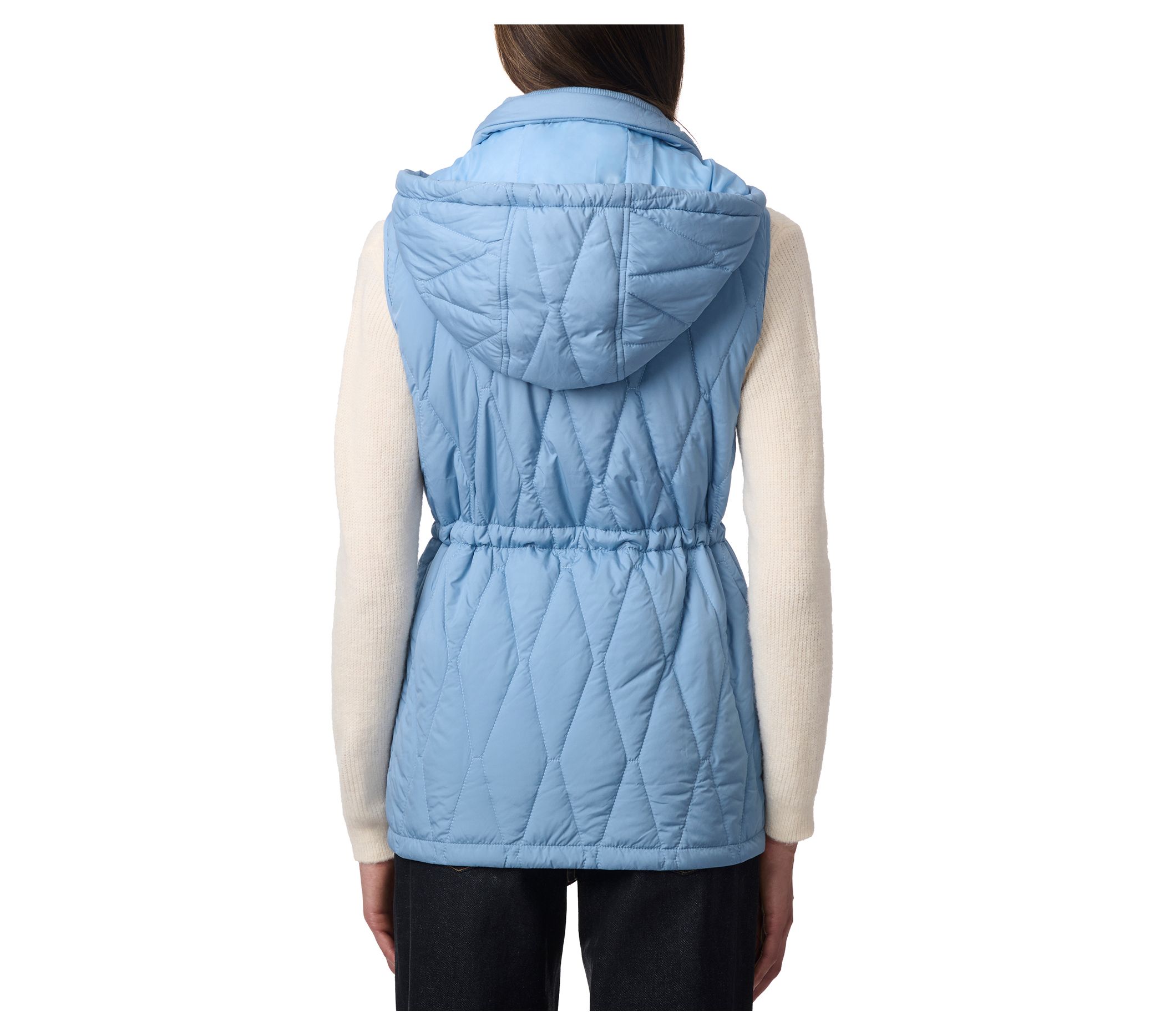 Bernardo Lightweight Anorak Style Vest with Detachable Hood - QVC.com