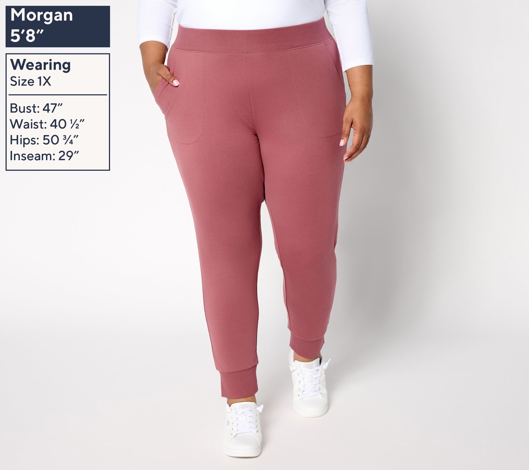 Denim & Co. Active French Terry Ankle Length Jogger - QVC.com