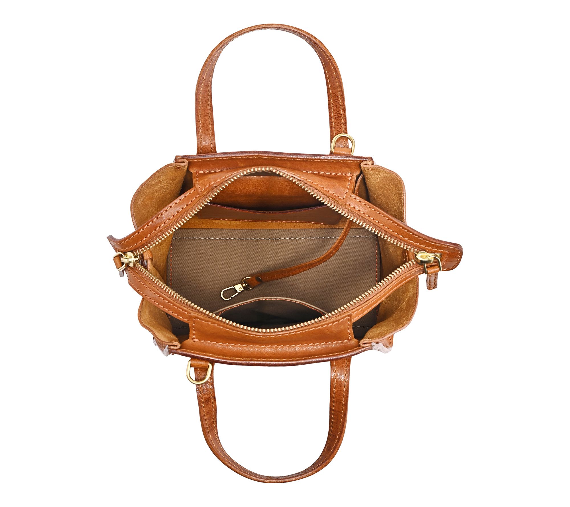 Old Trend Iris Mini Leather Tote with ShoulderStrap - QVC.com
