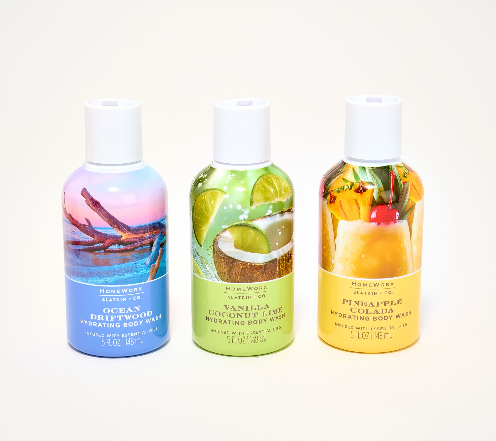 HomeWorx by Slatkin + Co. 6-pc Tropical Tides Body Wash Collection ...