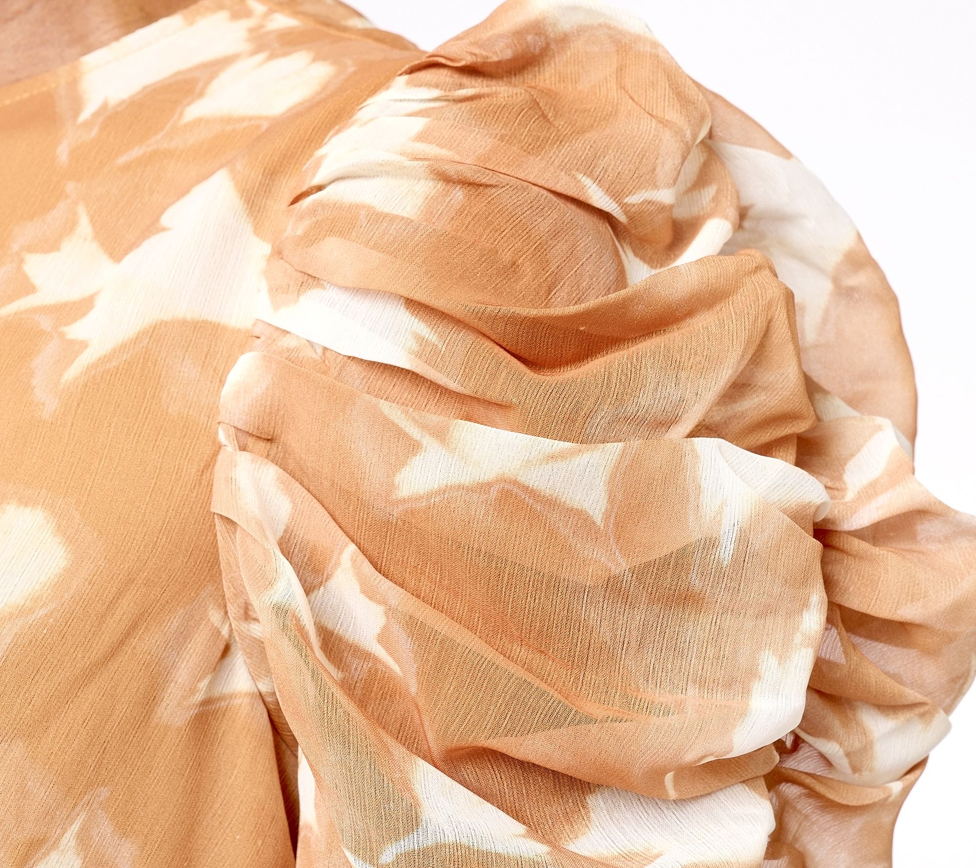 "As Is" Destination 365 Petite Printed Chiffon Midi Dress - QVC.com