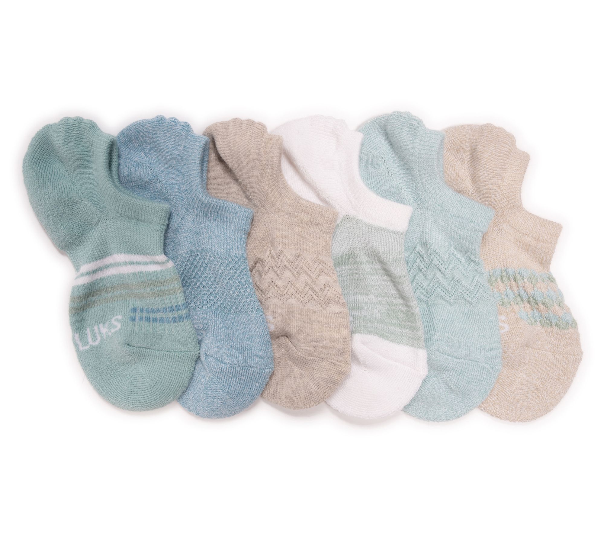 MUK LUKS Women's No-Show Sock Set - 6 Pair - QVC.com