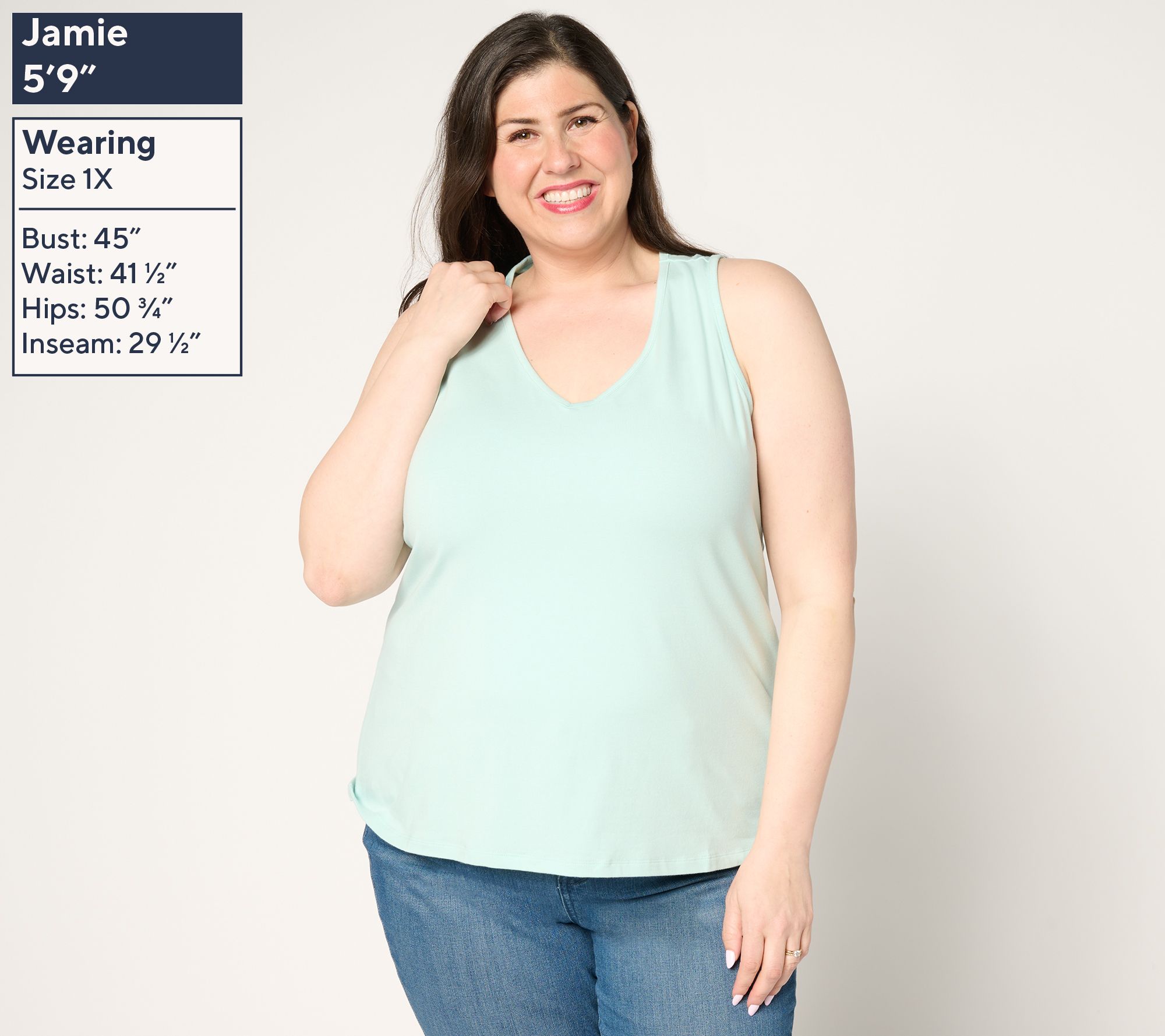 BEAUTIFUL by Lawrence Zarian Classic Knit V-Neck Tank Top - QVC.com