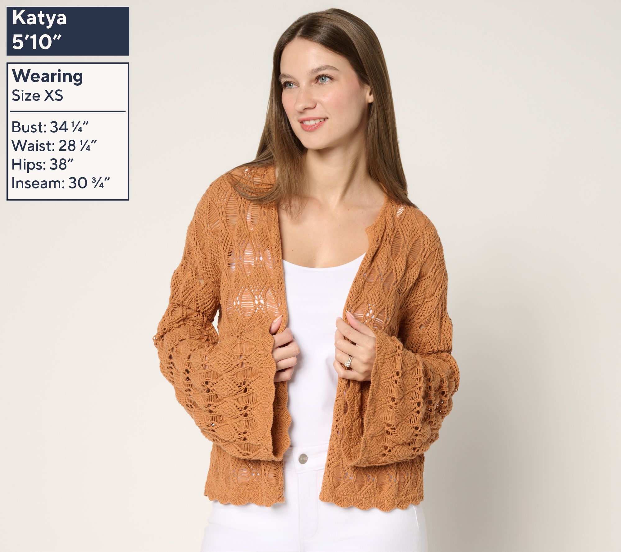 "As Is" Me by Jennie Garth Carol Crochet Topper - QVC.com