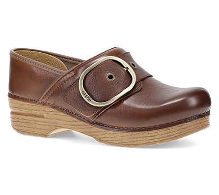 Dansko Pearson Brown Waxy Milled Leather Clog - QVC.com