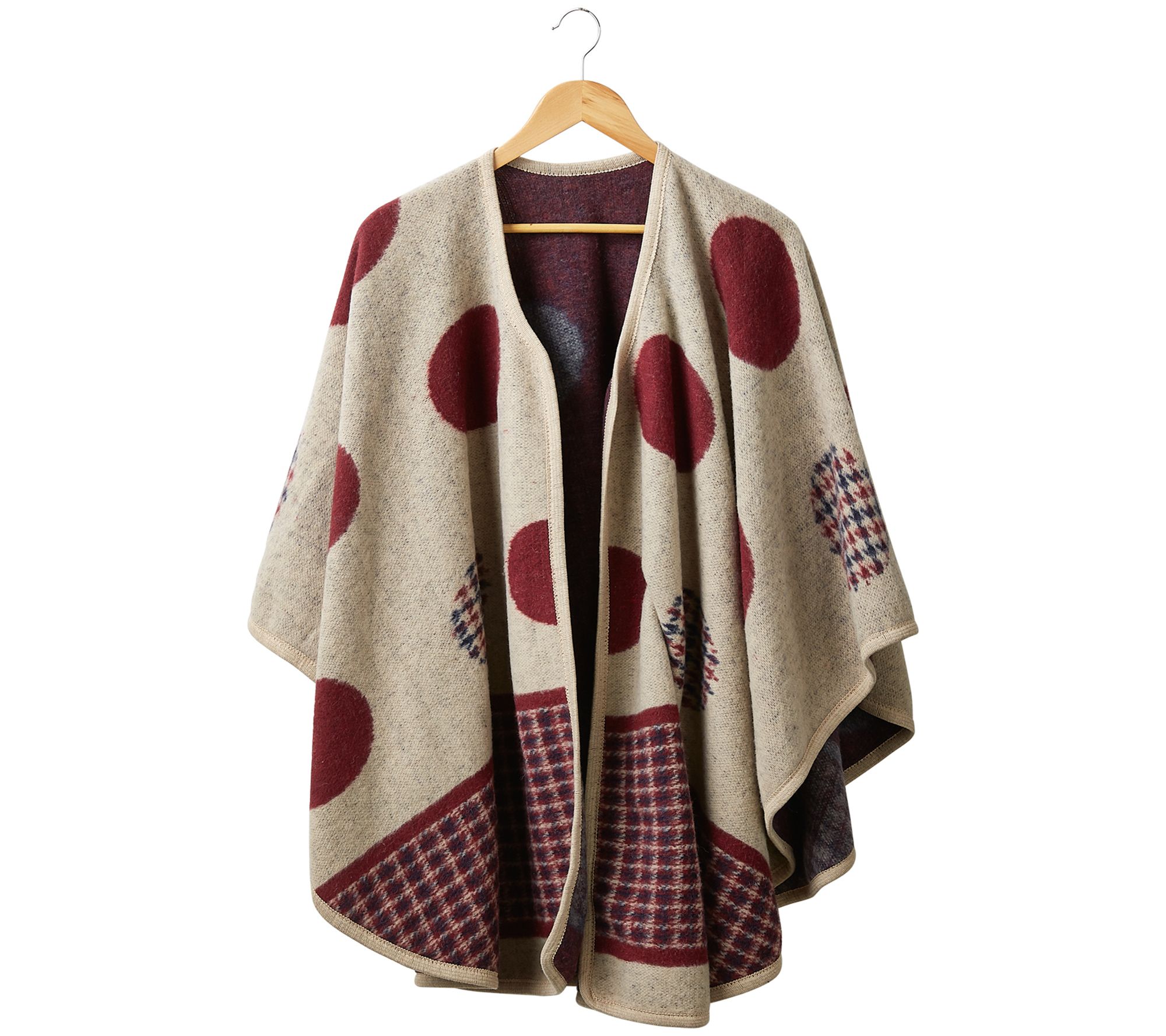 Tickled Pink Cynthia Wool Cape - QVC.com