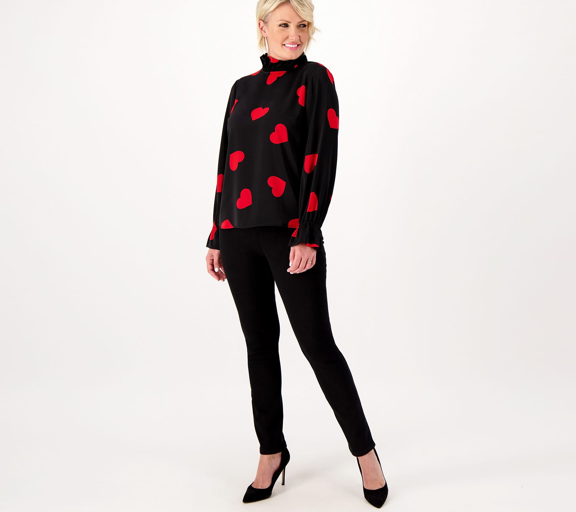 "As Is" Studio Park x Shawn Killinger Long Sleeve Bow Blouse - QVC.com