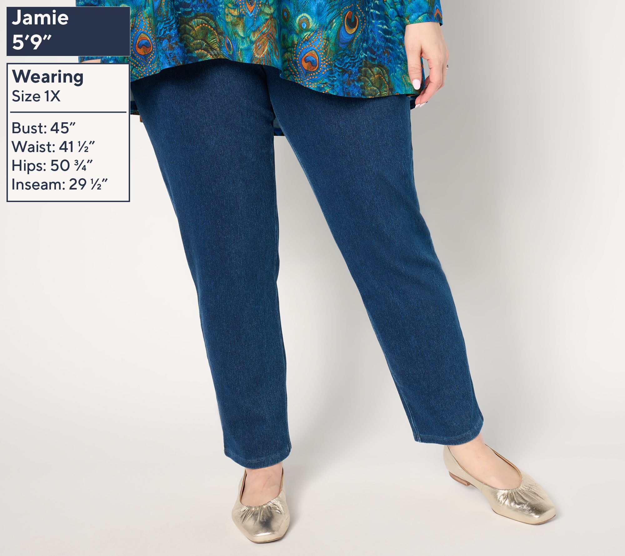 Women with Control Prime Stretch Denim Slim Pants - QVC.com