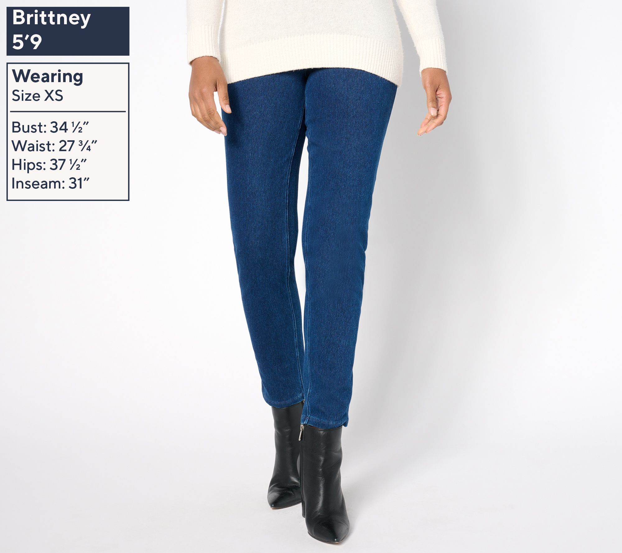 Women with Control Prime Stretch Denim Slim Pants - QVC.com